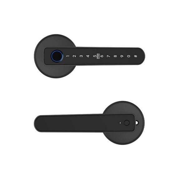 Smart Door Lock Handle with Fingerprint Key Card Digital Keypad Entry ...