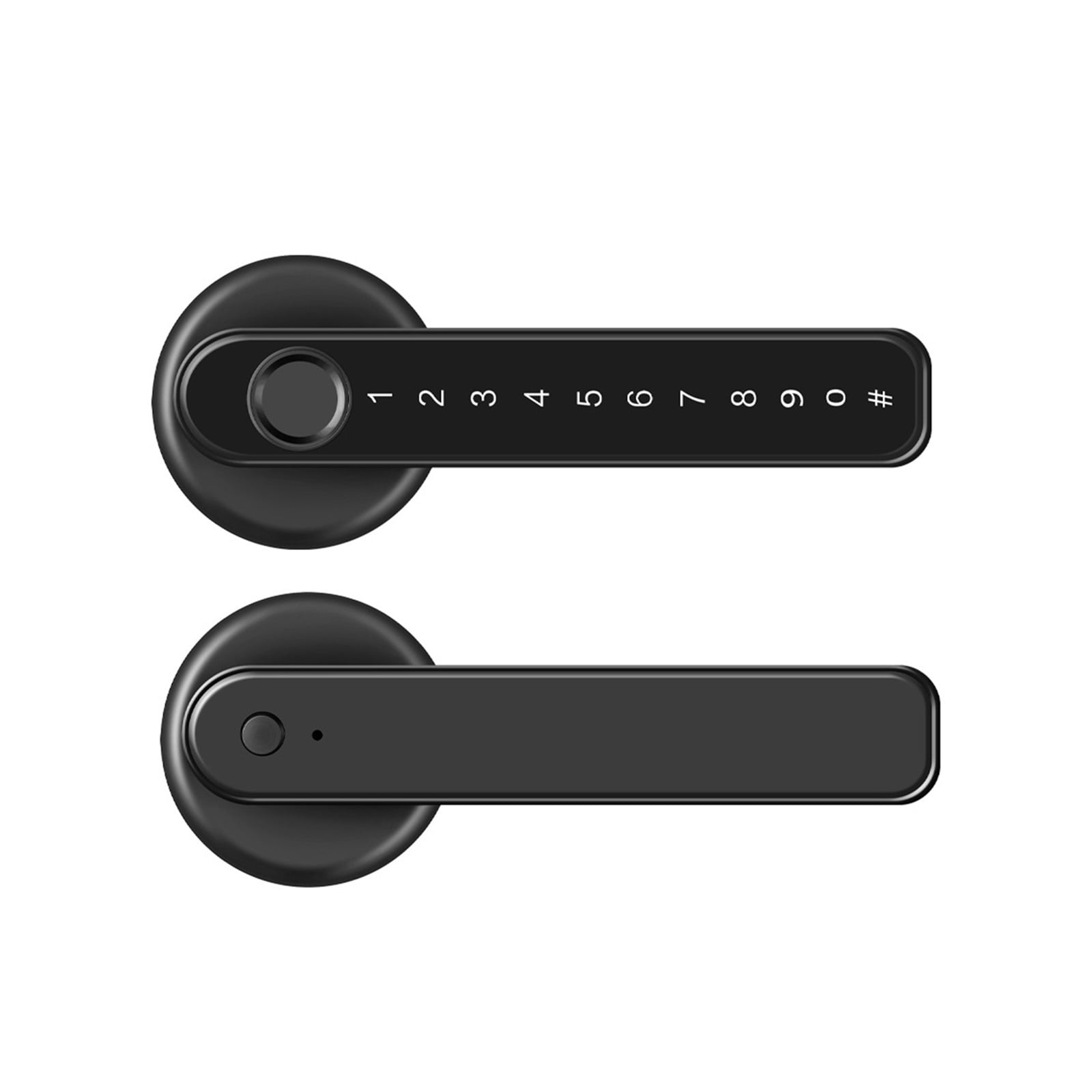 Smart Door Lock Handle with Fingerprint Key Card Digital Keypad Entry ...