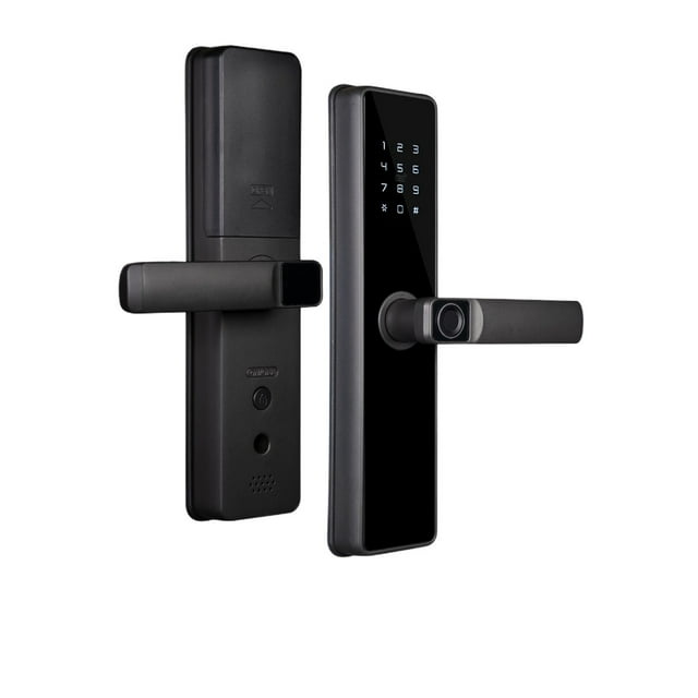 Smart Door Lock Indoor Password Fingerprint Remote Unlock Keycard ...