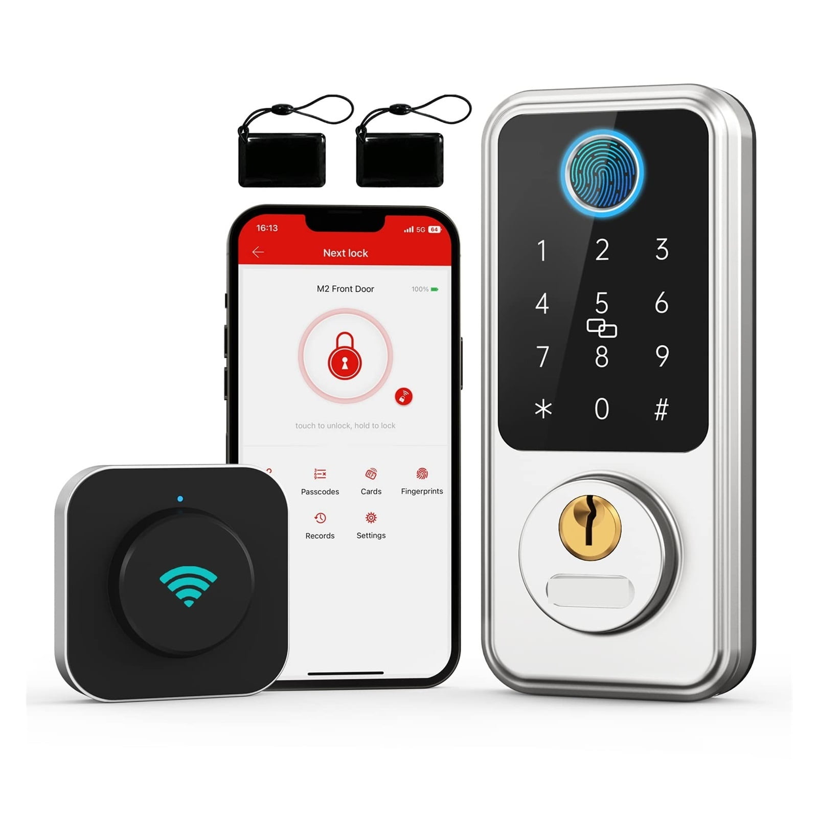 Smart Door Lock Keyless Entry With G2 Finrprint Deadbolt Locks Keypad ...
