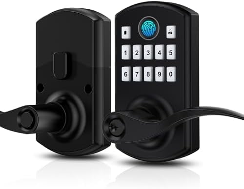 Smart Door Lock with Keypad, Fingerprint Keyless Entry Digital Lock for ...