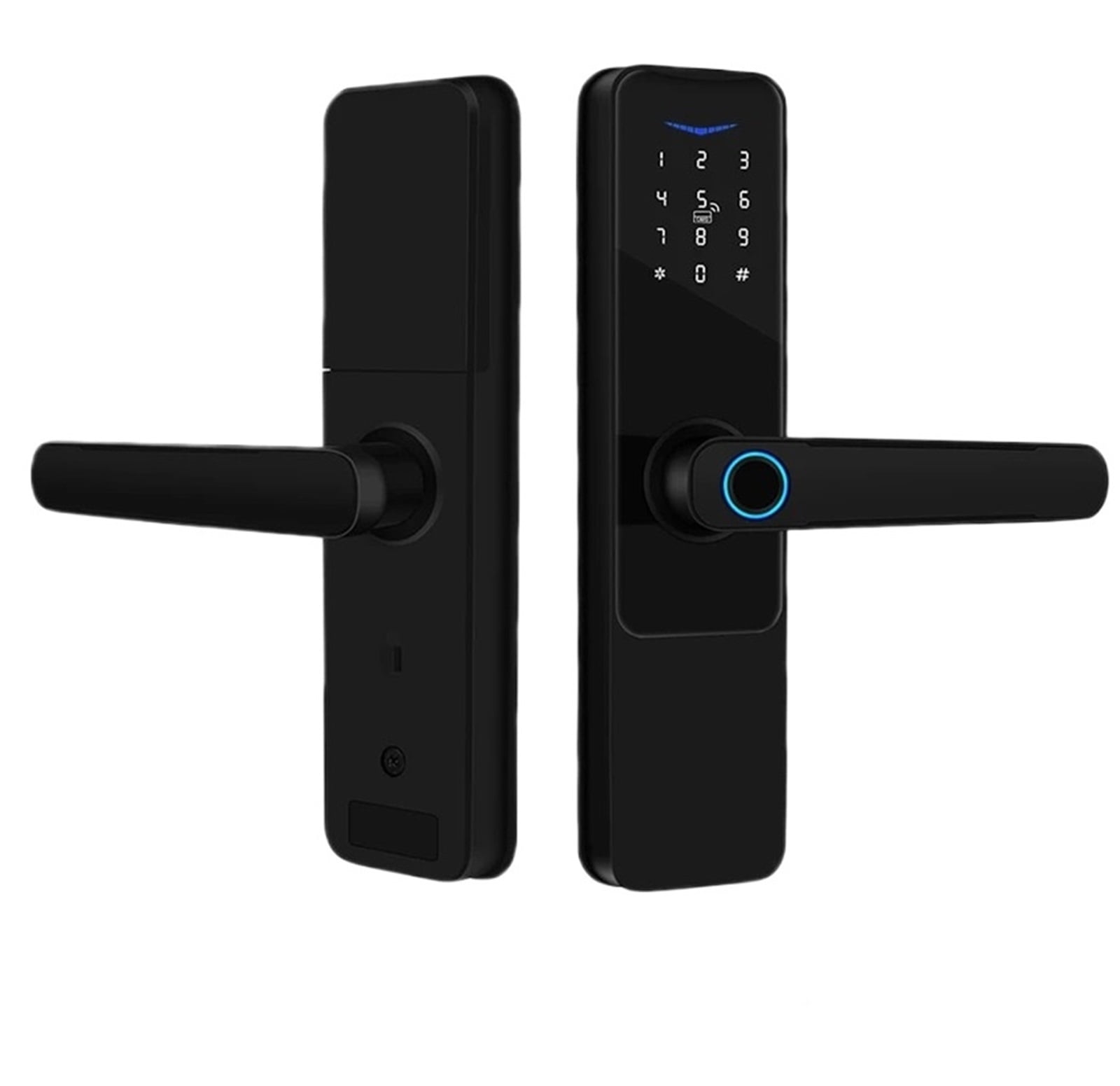 Smart Door Lock with Handle Keyless Entry Door Lock for Front Door WIFI ...