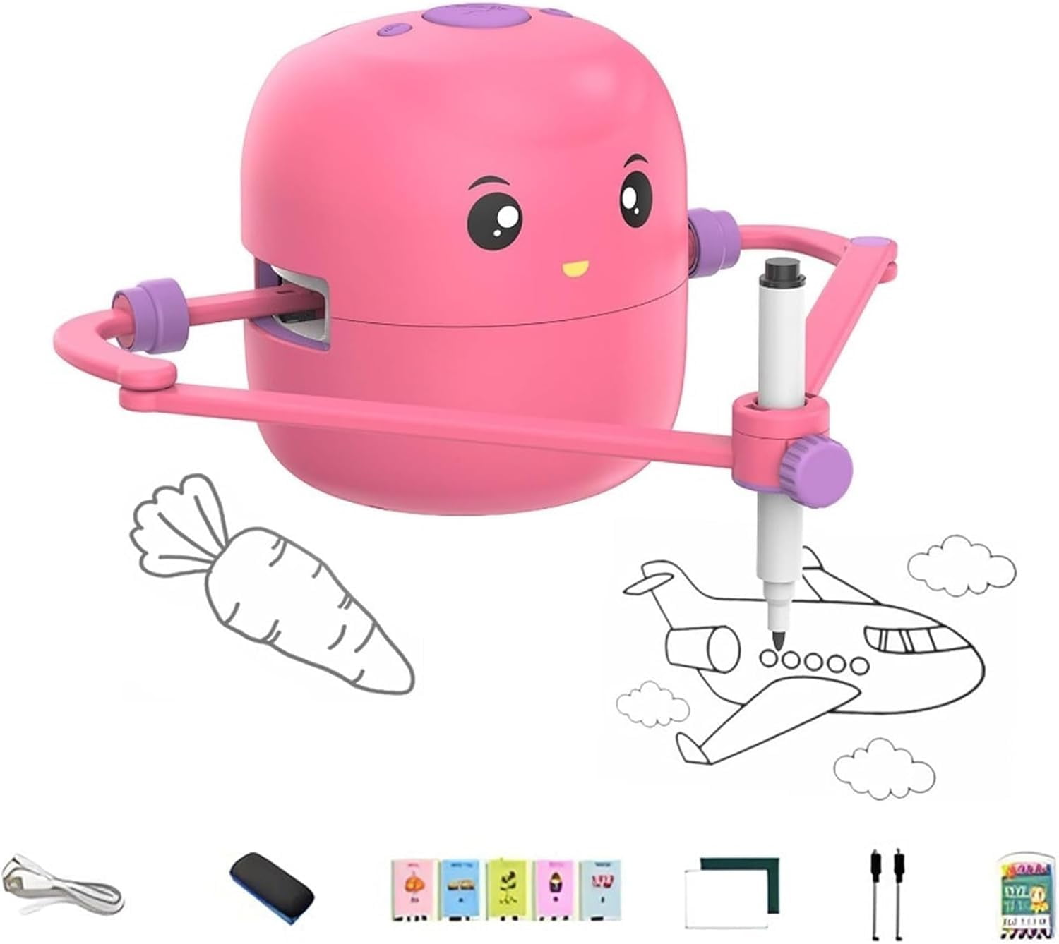 Smart Drawing Robot for Kids with 100 Learning Word Cards, Drawing ...