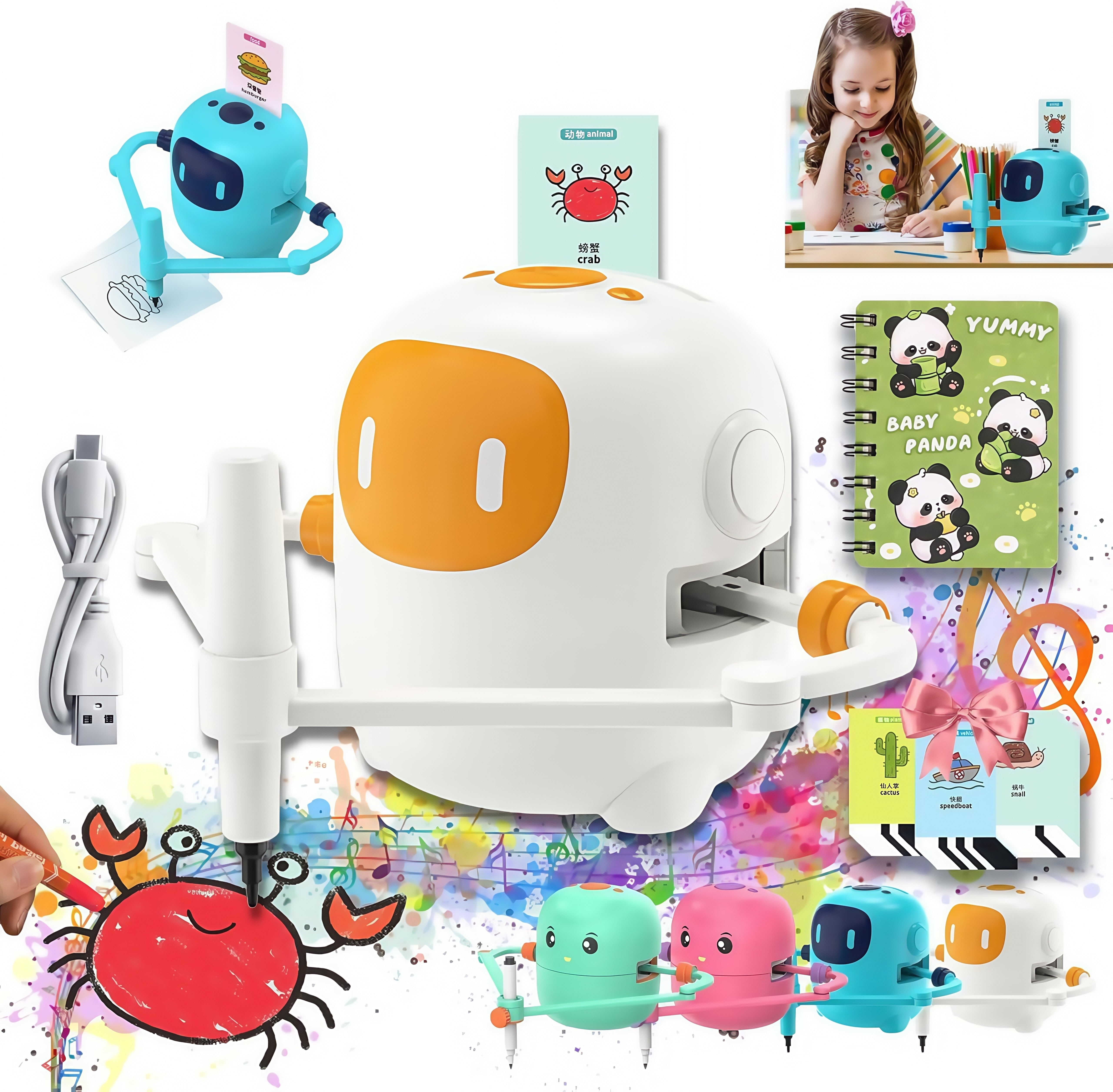 Smart Drawing Robot for Kids, 2025 New Robot Drawing Toy, Art Robot for ...