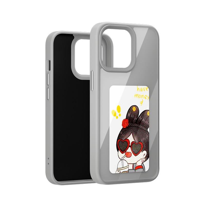 Smart E-Ink Screen Phone Case for iPhone 13/14/15/16 Pro/Pro Max, NFC ...