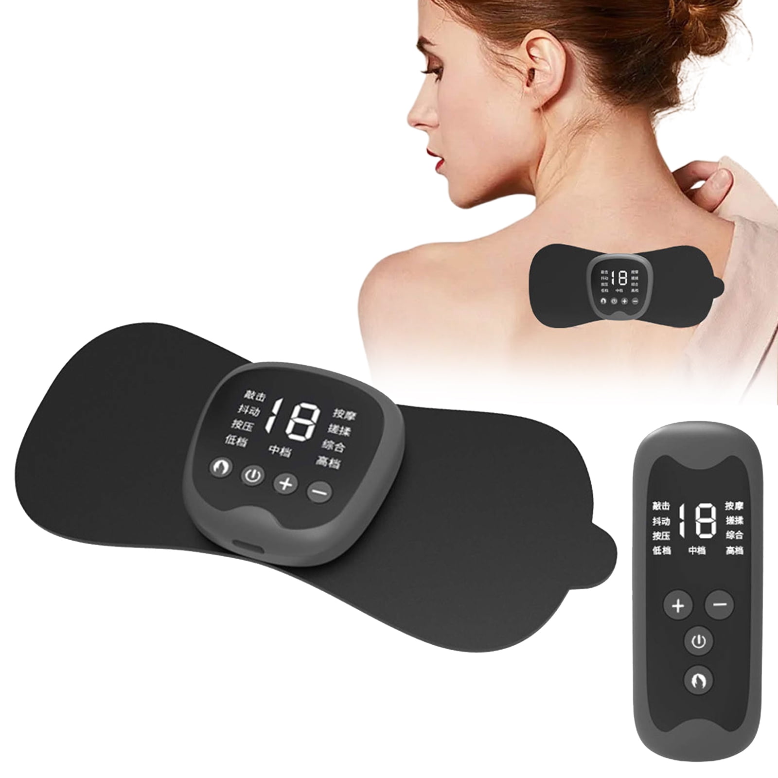 Smart EMS Muscle Stimulator - App-Controlled Neck & Back Massager with ...
