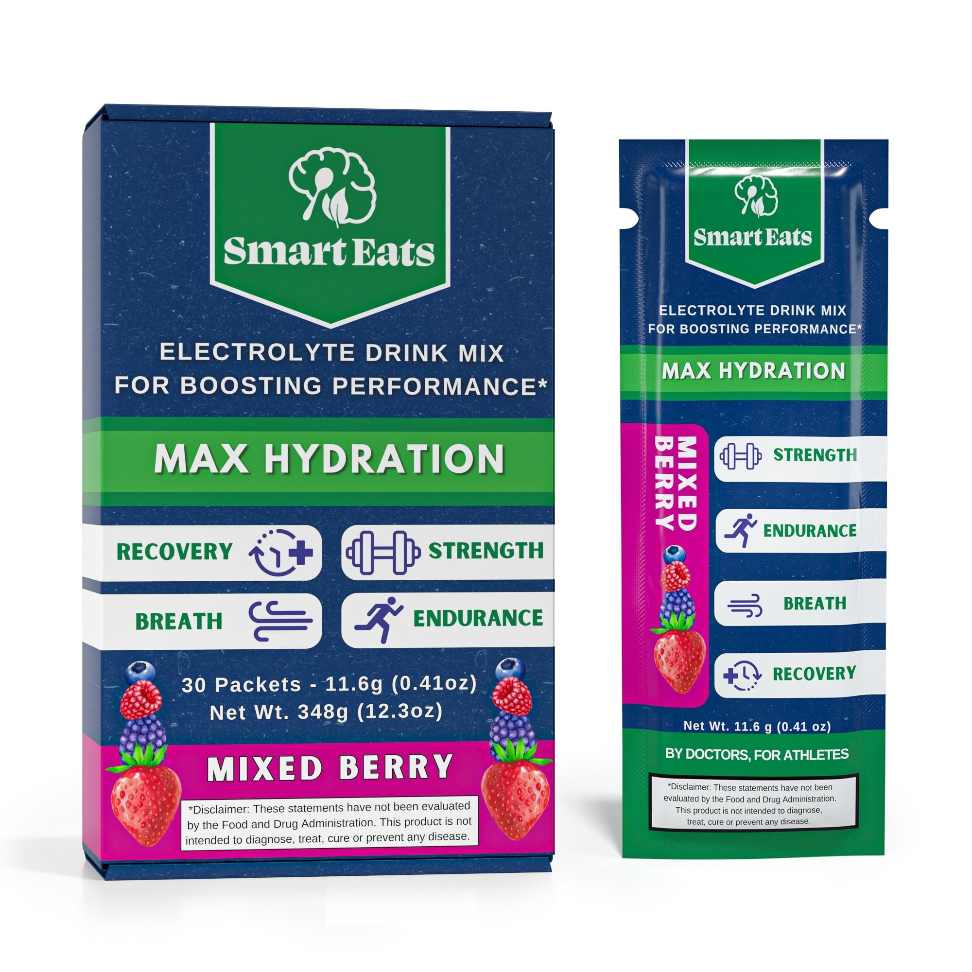Smart Eats Max Hydration - Energizing Electrolyte Powder - Mixed Berry ...