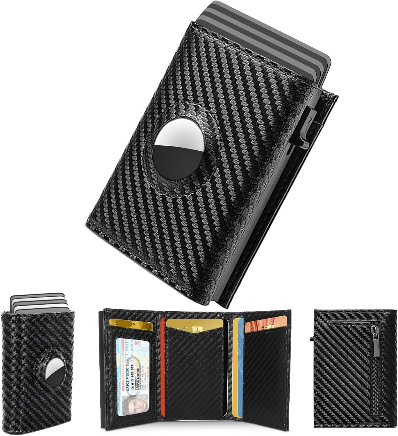 Smart Edge Wallet with Airtag Holder | Card Holder | Pop Up Wallet with ...