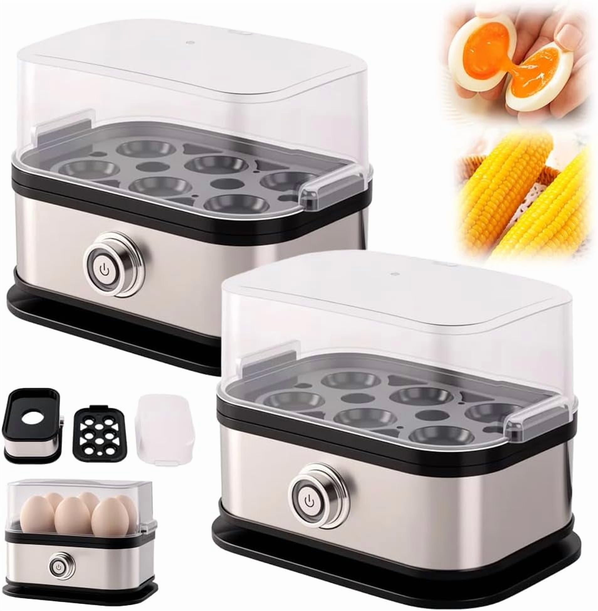 Smart Egg Boiler (Auto Shutoff), 6-Pot Fast Electric Egg Boiler ...