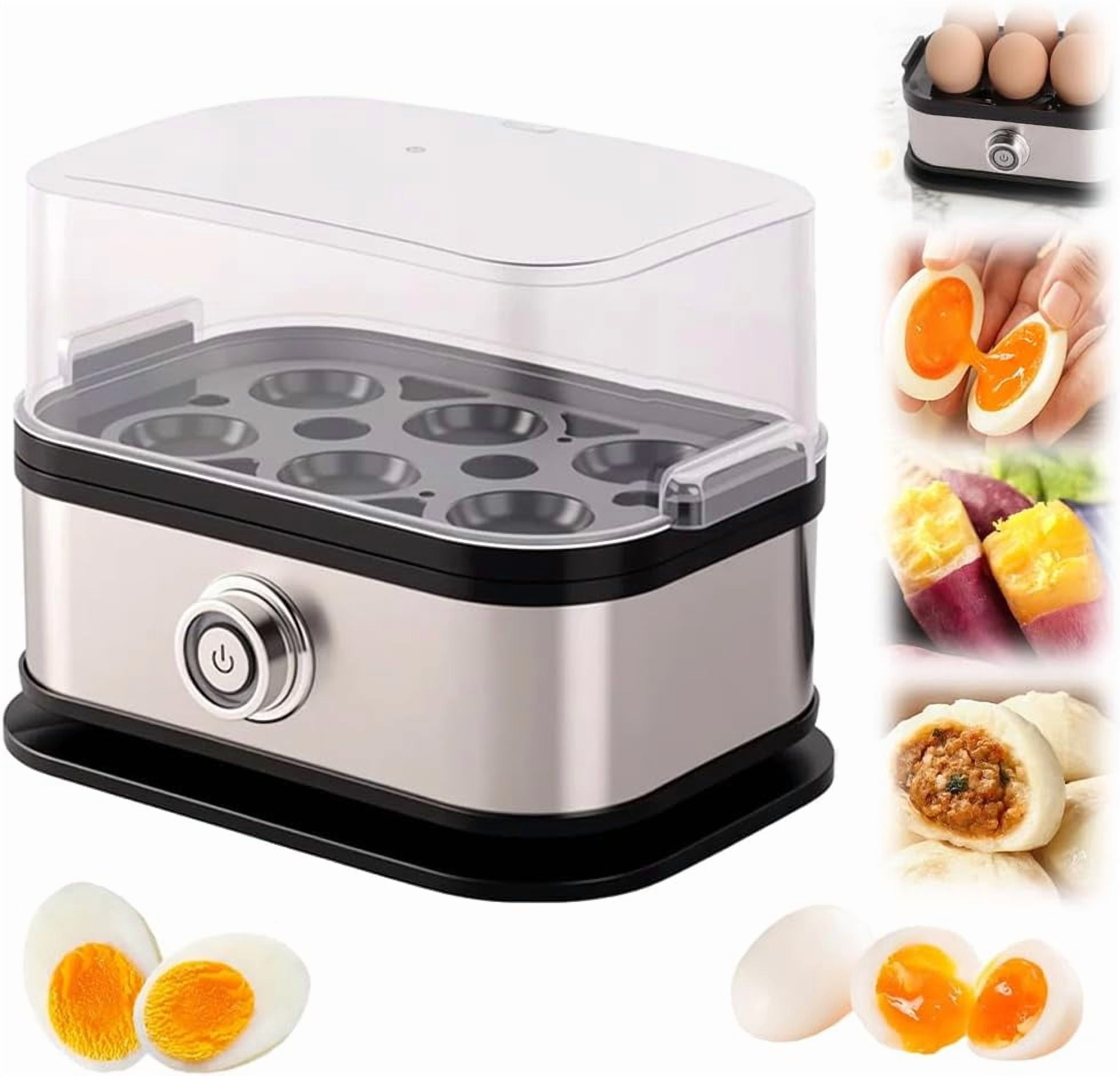 Smart Egg Boiler (Auto Shutoff), 6-Pot Fast Electric Egg Boiler ...