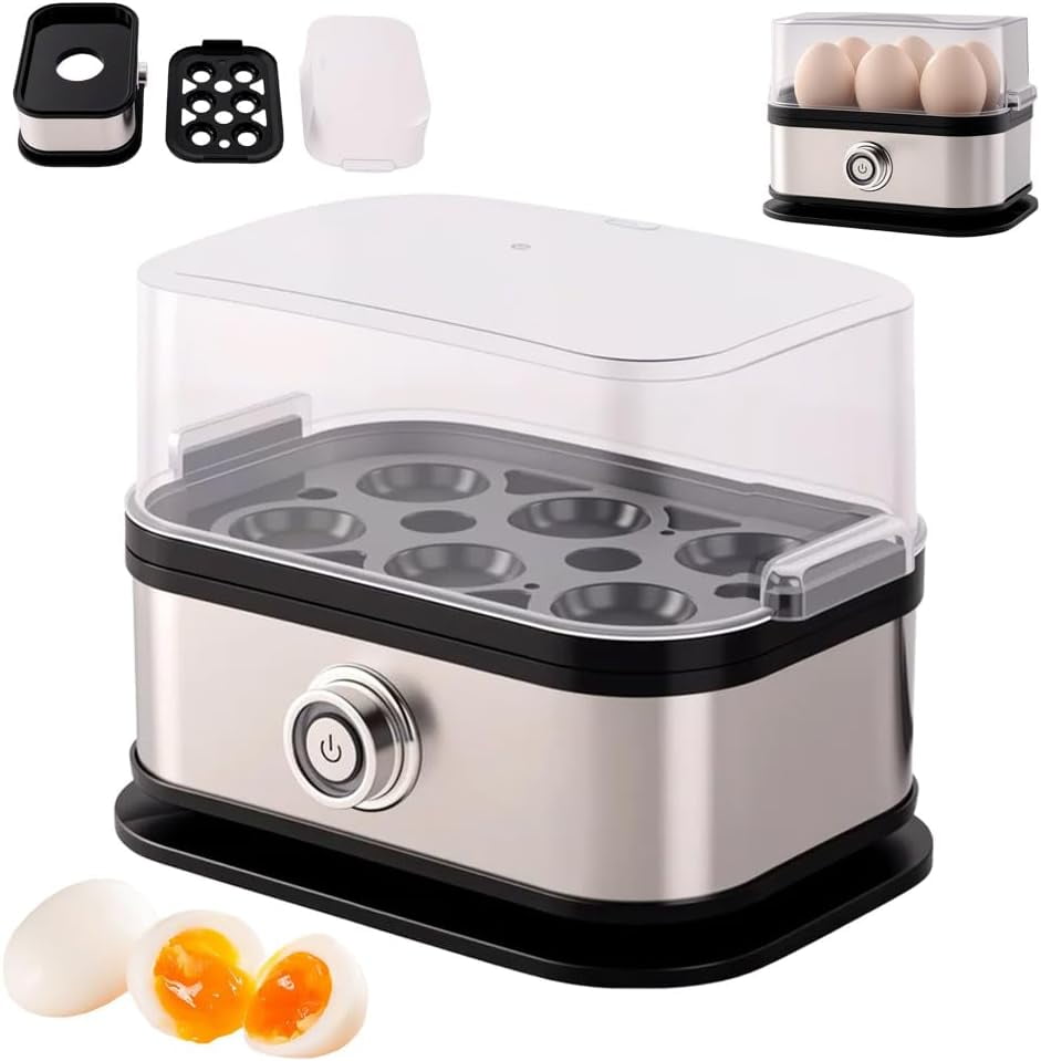 Smart Egg Cooker With Auto Shut, 2025 New Rapid Eggs Cooker Electric 6 ...