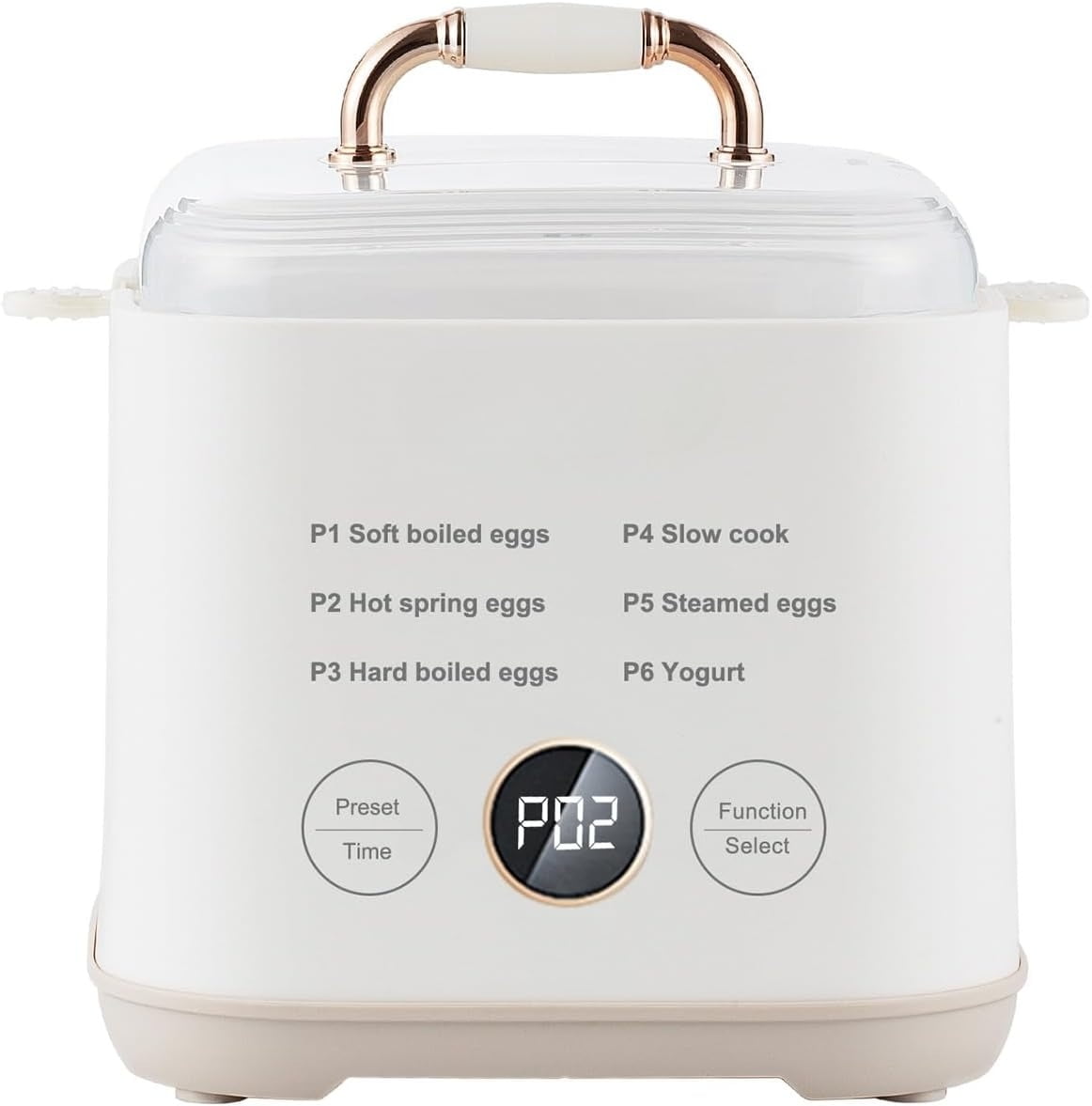 Smart Egg Cooker with Timer for Hard Boiled Eggs 6-in-1 Egg Boiler and ...