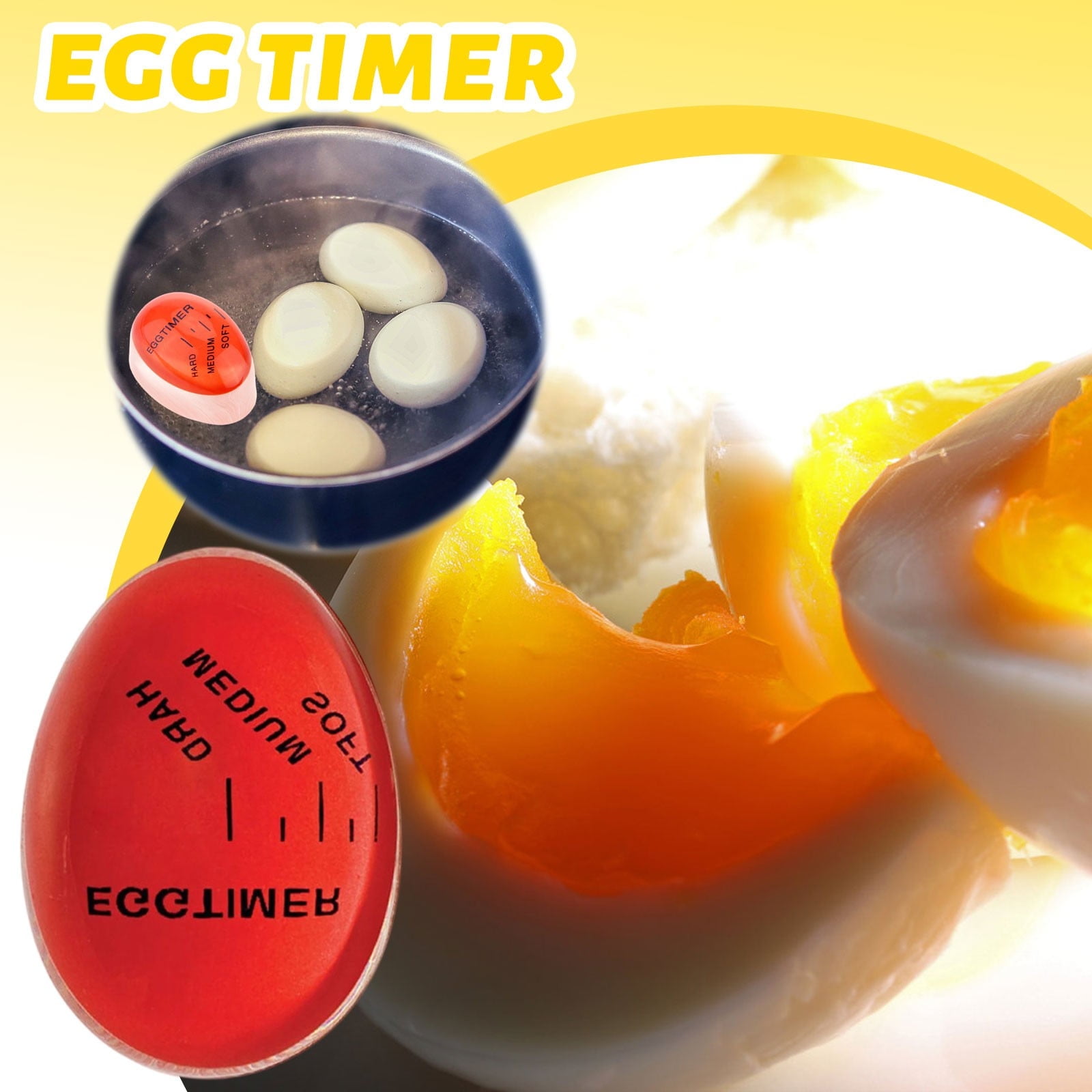 Smart Egg Timer - Accurate Color Change for Perfect Doneness, Easy-to ...