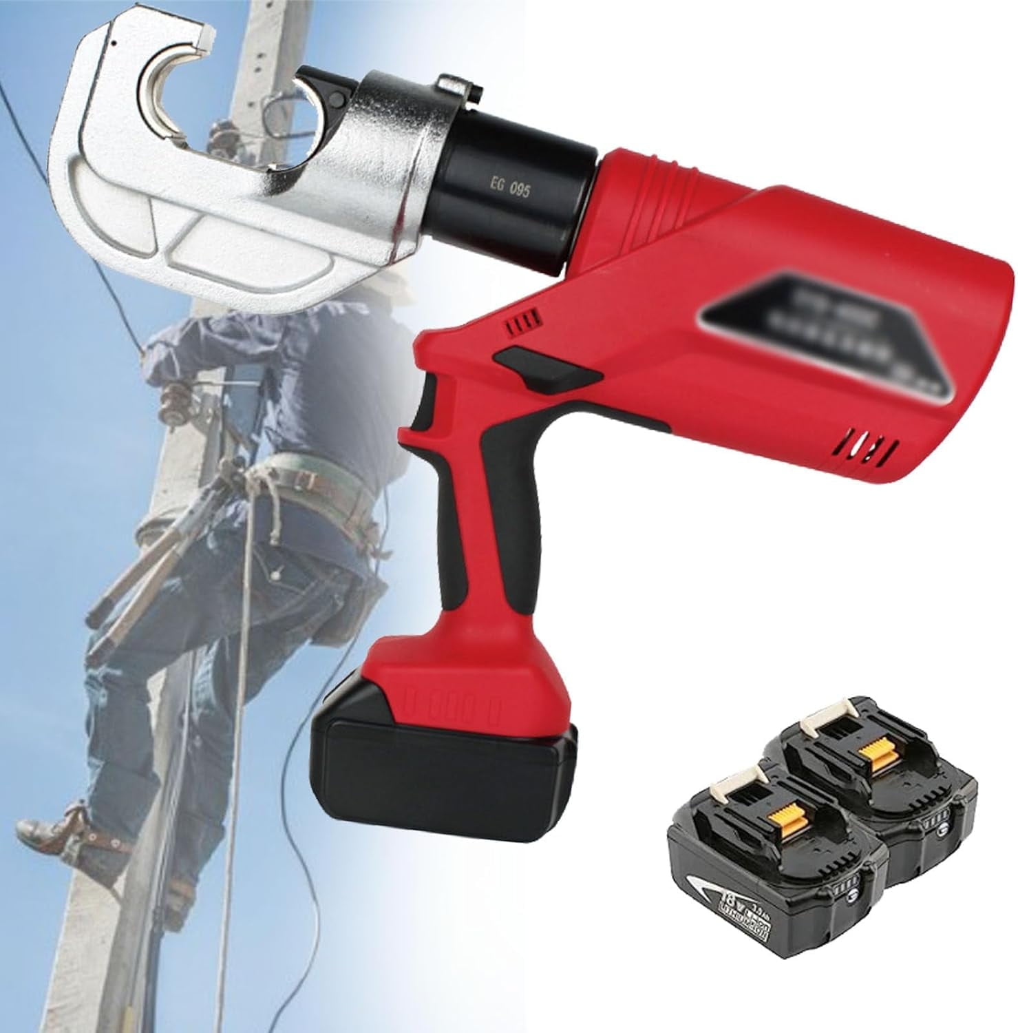 Smart Electric Terminal Crimper - Battery-Powered Manual Tool, Pressure ...