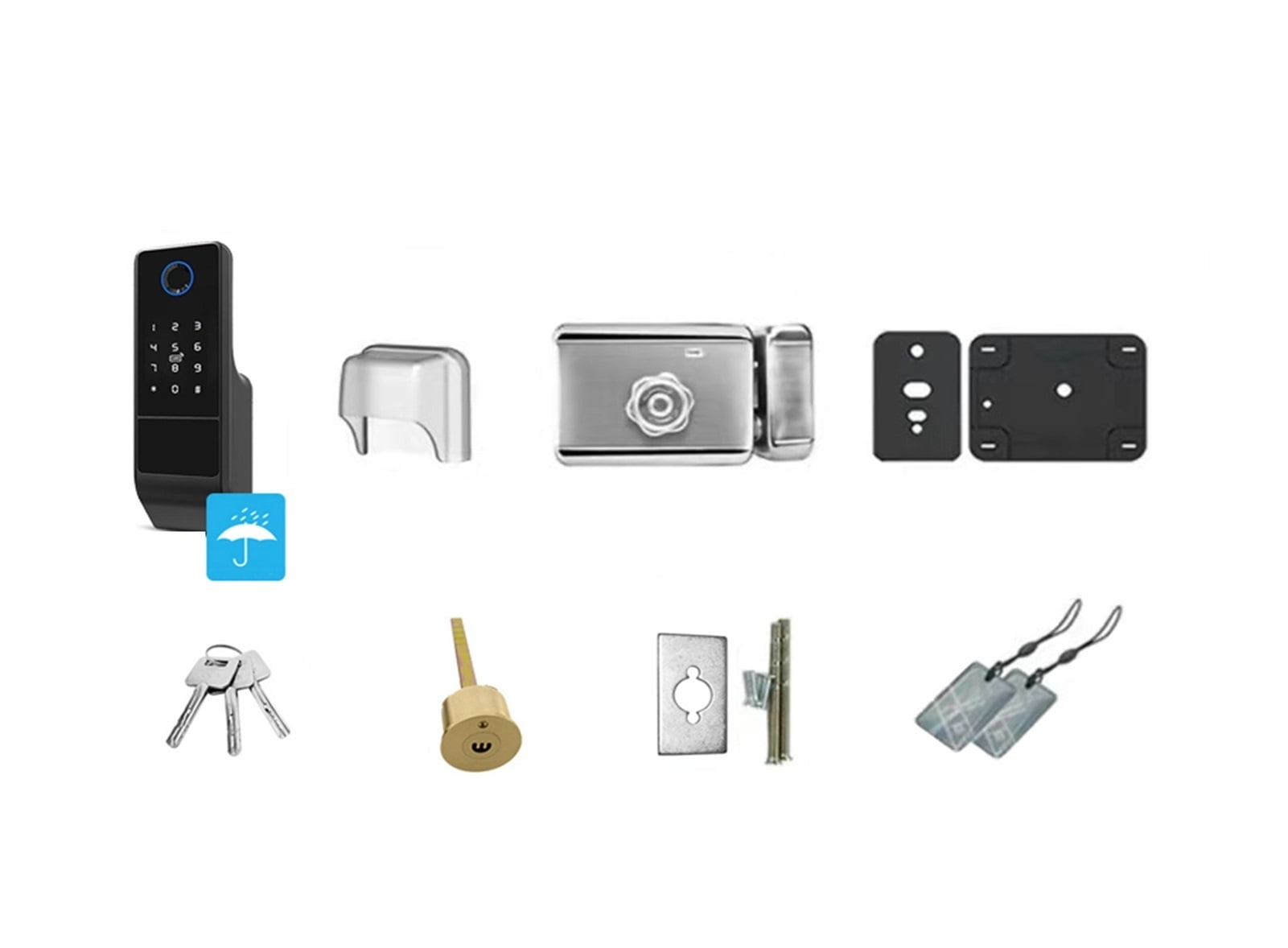 Smart Electronic Fingerprint Electric Motise Door Lock With IC Card ...