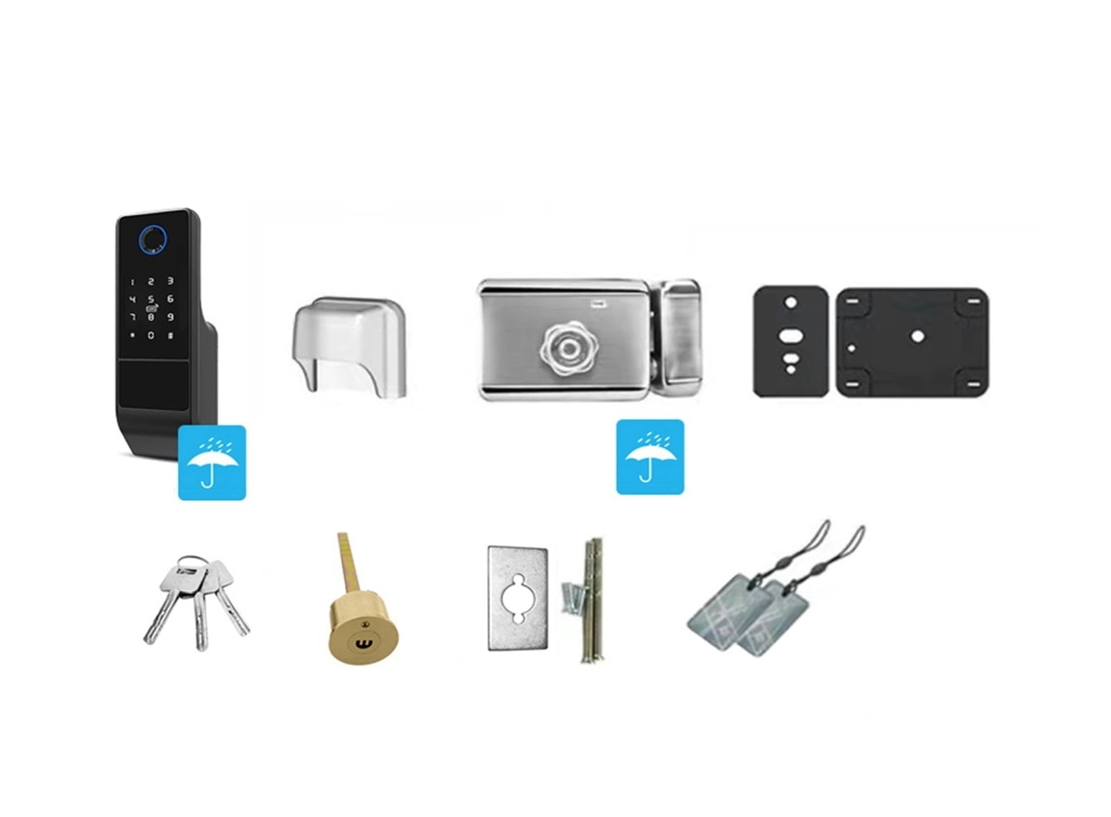 Smart Electronic Fingerprint Electric Motise Door Lock With IC Card ...