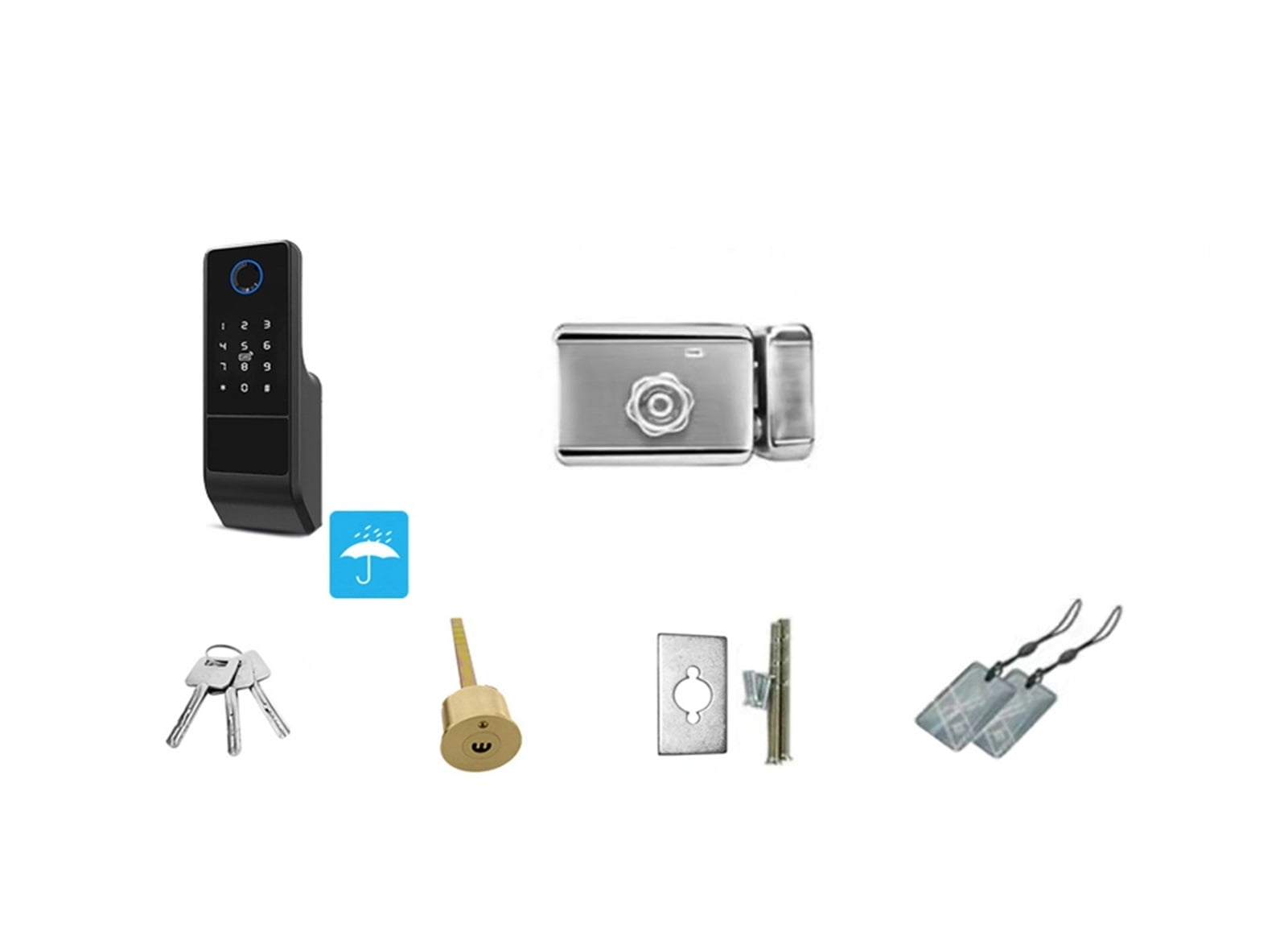 Smart Electronic Fingerprint Electric Motise Door Lock With IC Card ...