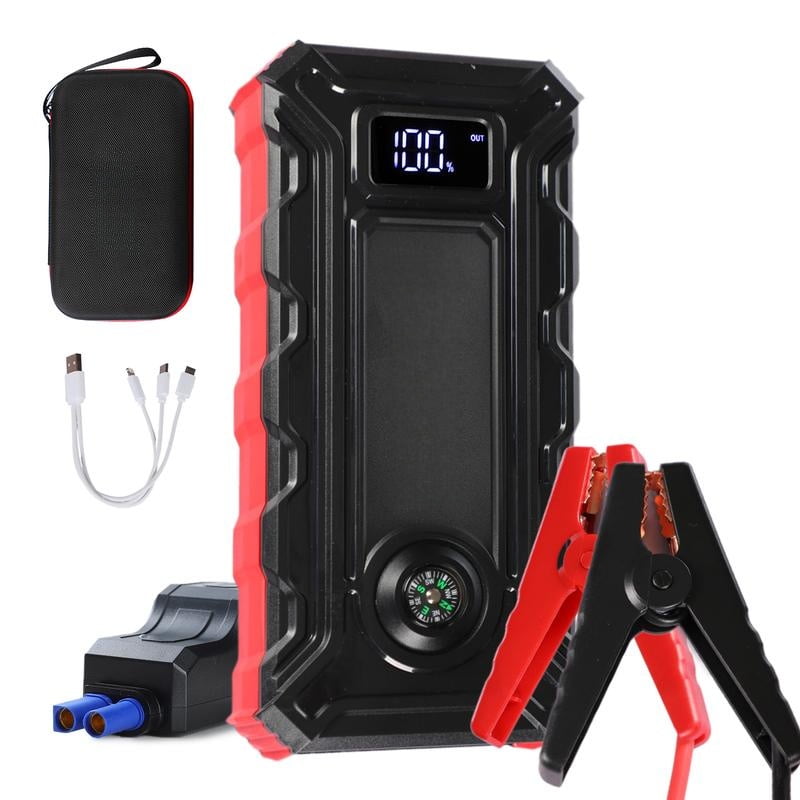Smart Emergency Jump Starter with LCD Display & Auto Shut-Off | 12V ...