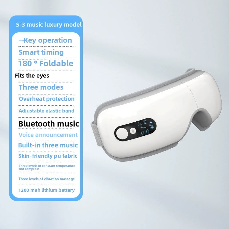 Smart Eye Massager with Heat & Air Pressure - Electric Eye Massage Mask ...