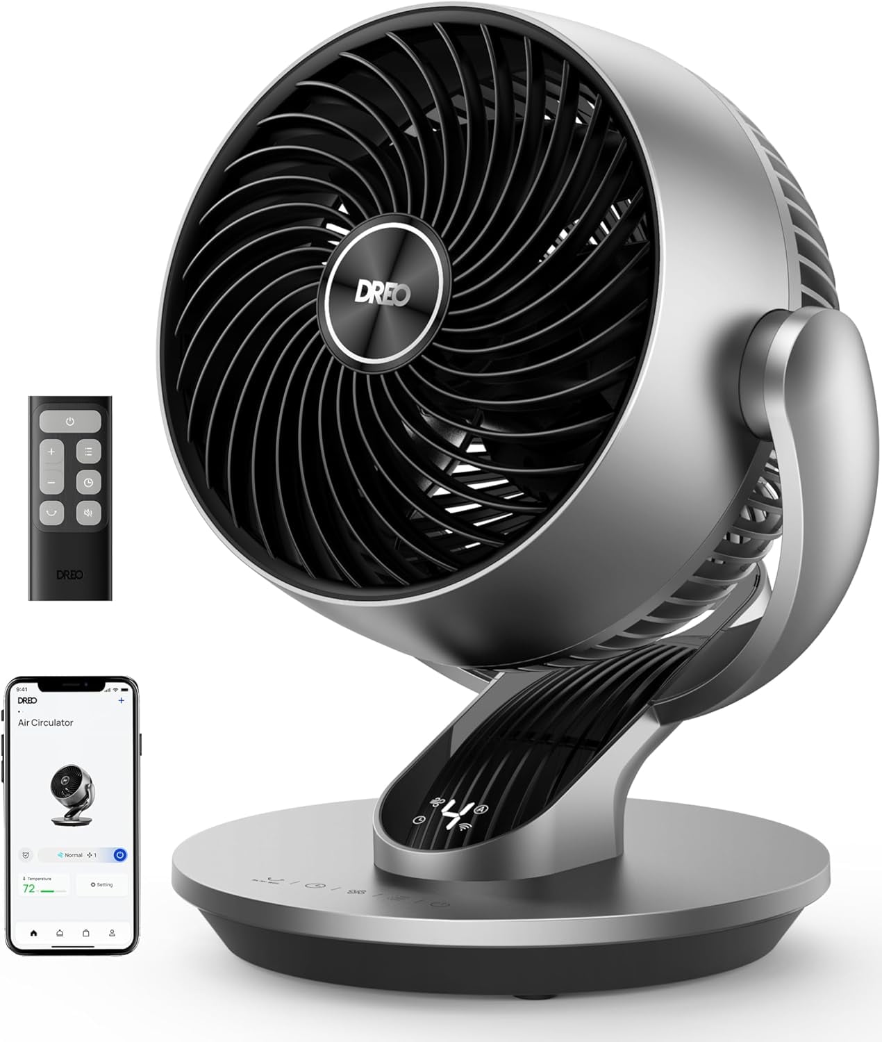 Smart Fan for Bedroom,120° Vertical and 90° Oscillating with Remote ...