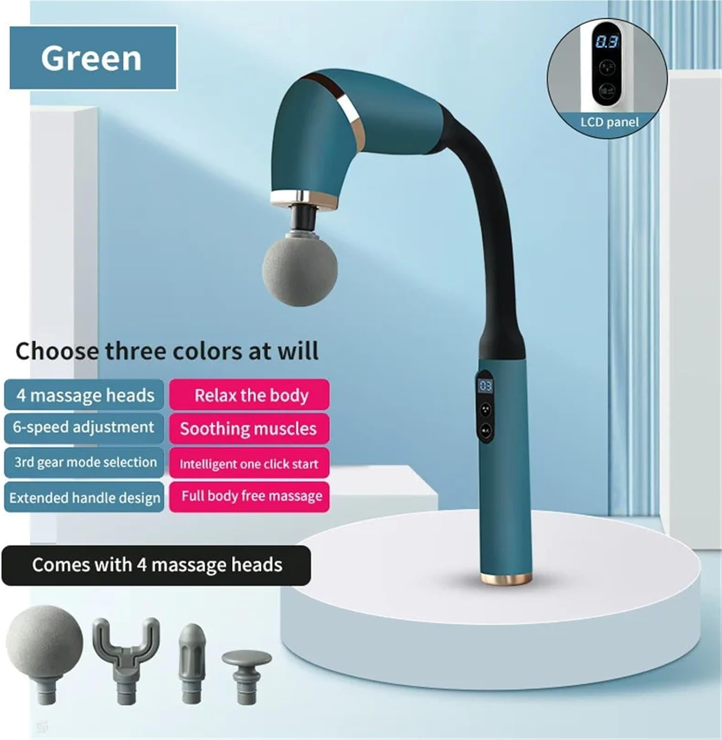 Smart Fascia Gun Automatic Massager Body Relaxation Trigger Point ...