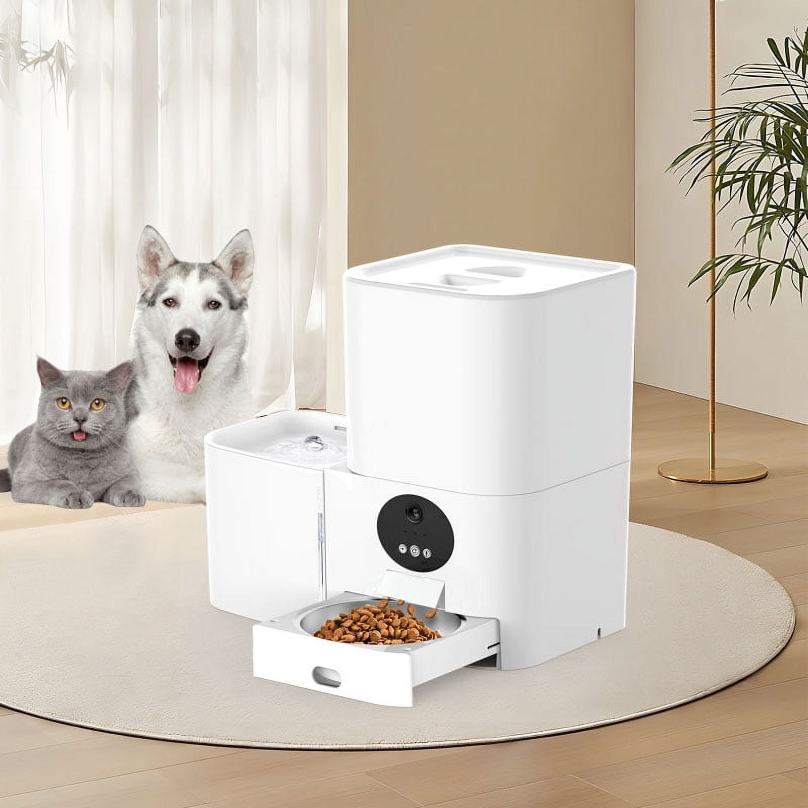 Smart Feeder & Water Dispenser 3L with Stainless Steel Bowl & Filter ...