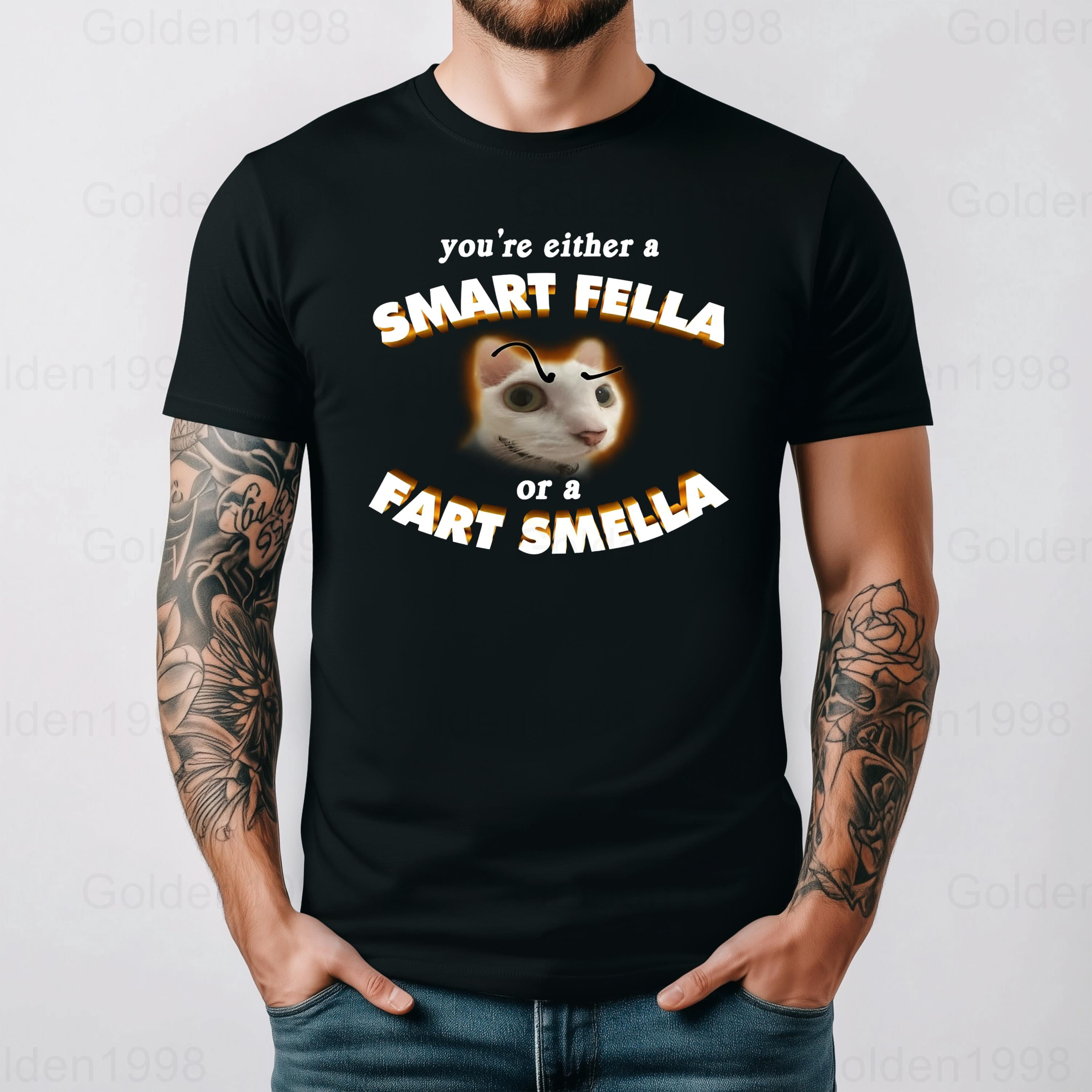 Smart Fella Cat Meme Funny Humor Quote Graphic Fan Gift Humor Graphic ...