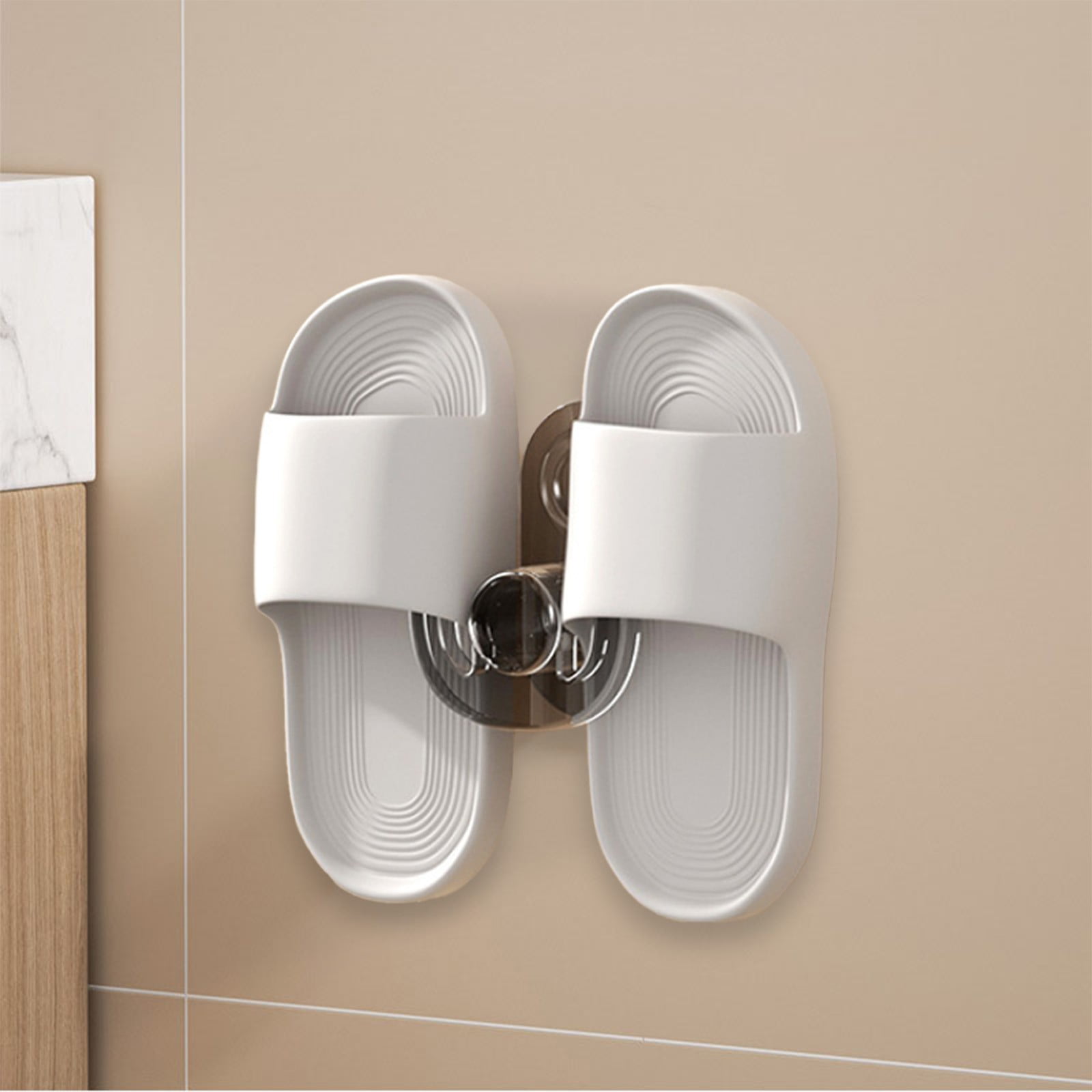 Smart Finds, Bathroom Wall Slipper Rack, Suction Cup Design, No ...