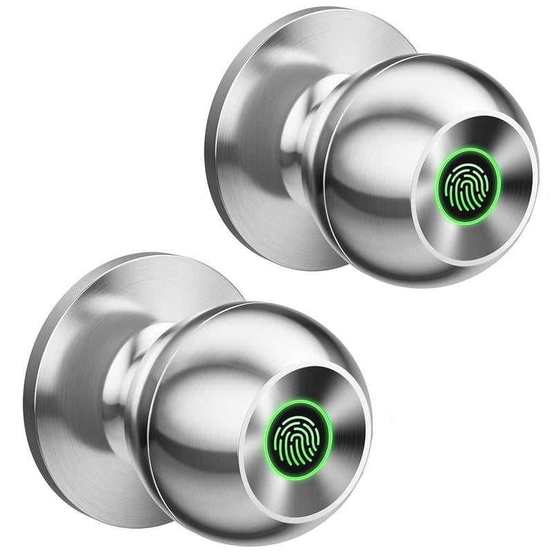 Smart Fingerprint Door Lock, 1 Count Fingerprint Door Handle with Anti-theft Function ...