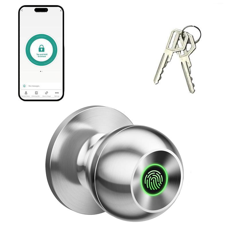 Smart Fingerprint Door Lock, 1 Count Fingerprint Door Handle with Anti ...