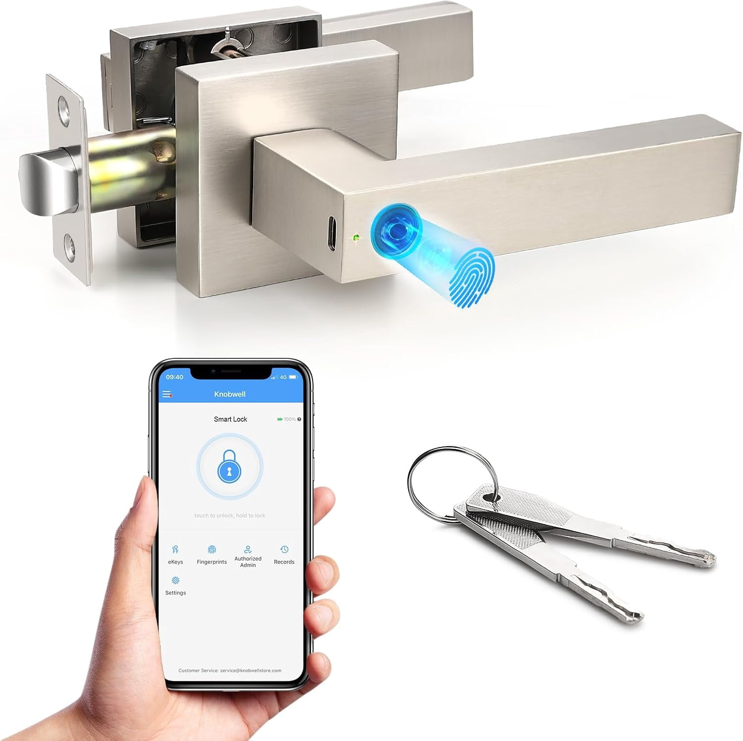 Smart Fingerprint Door Lock with App Control, Smart Door Lock ...