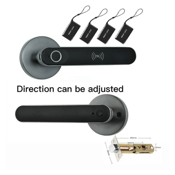 Smart Fingerprint Door Lock Handle for Home House Apartment With Key ...