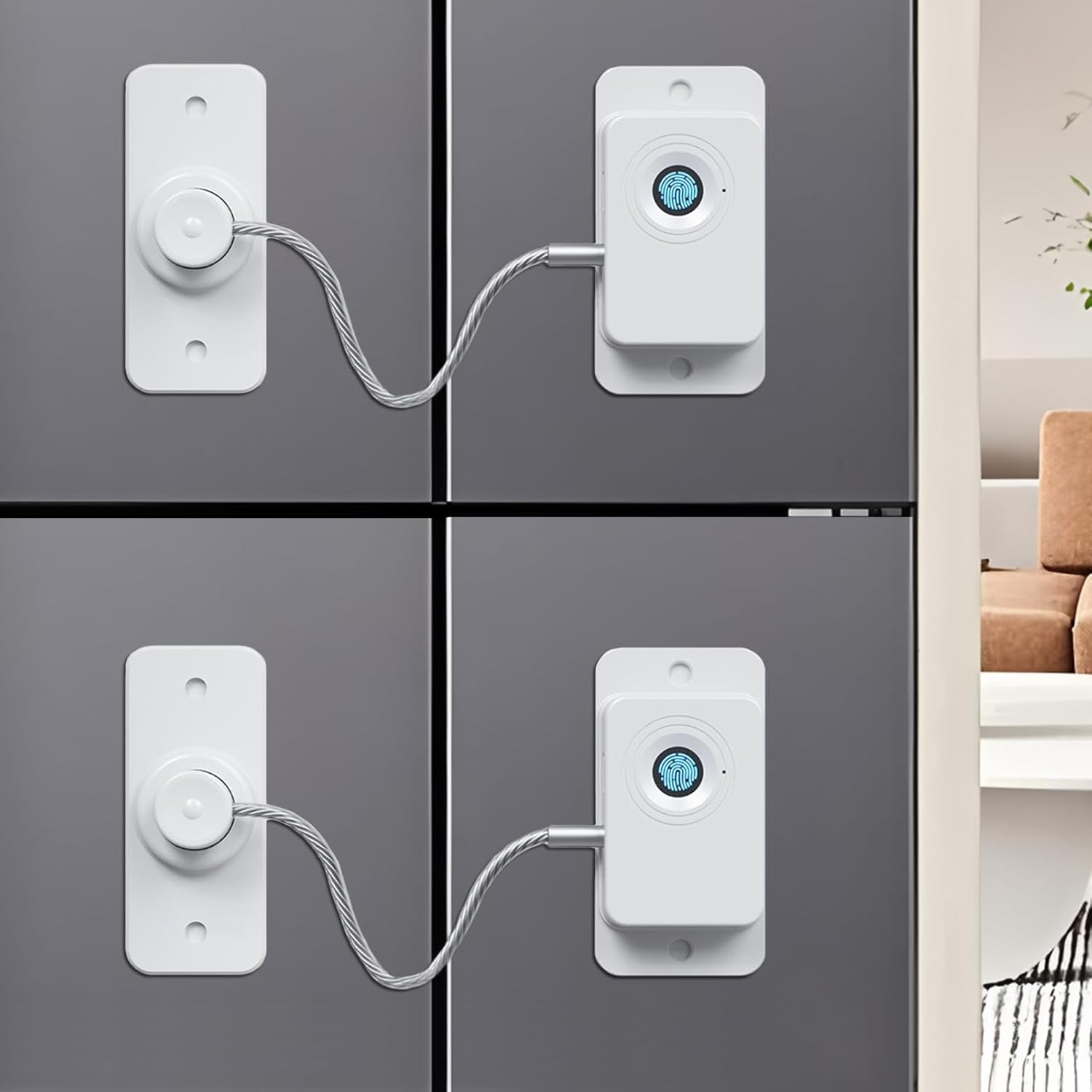 Smart Fingerprint Fridge Lock - Child Proof Cabinet Locks and ...