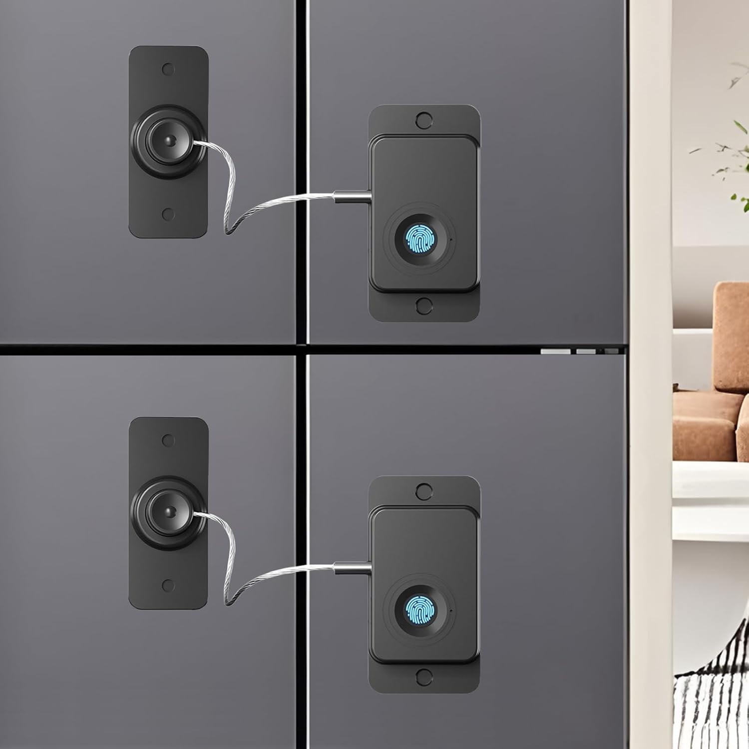 Smart Fingerprint Fridge Lock - Child Proof Cabinet Locks and ...
