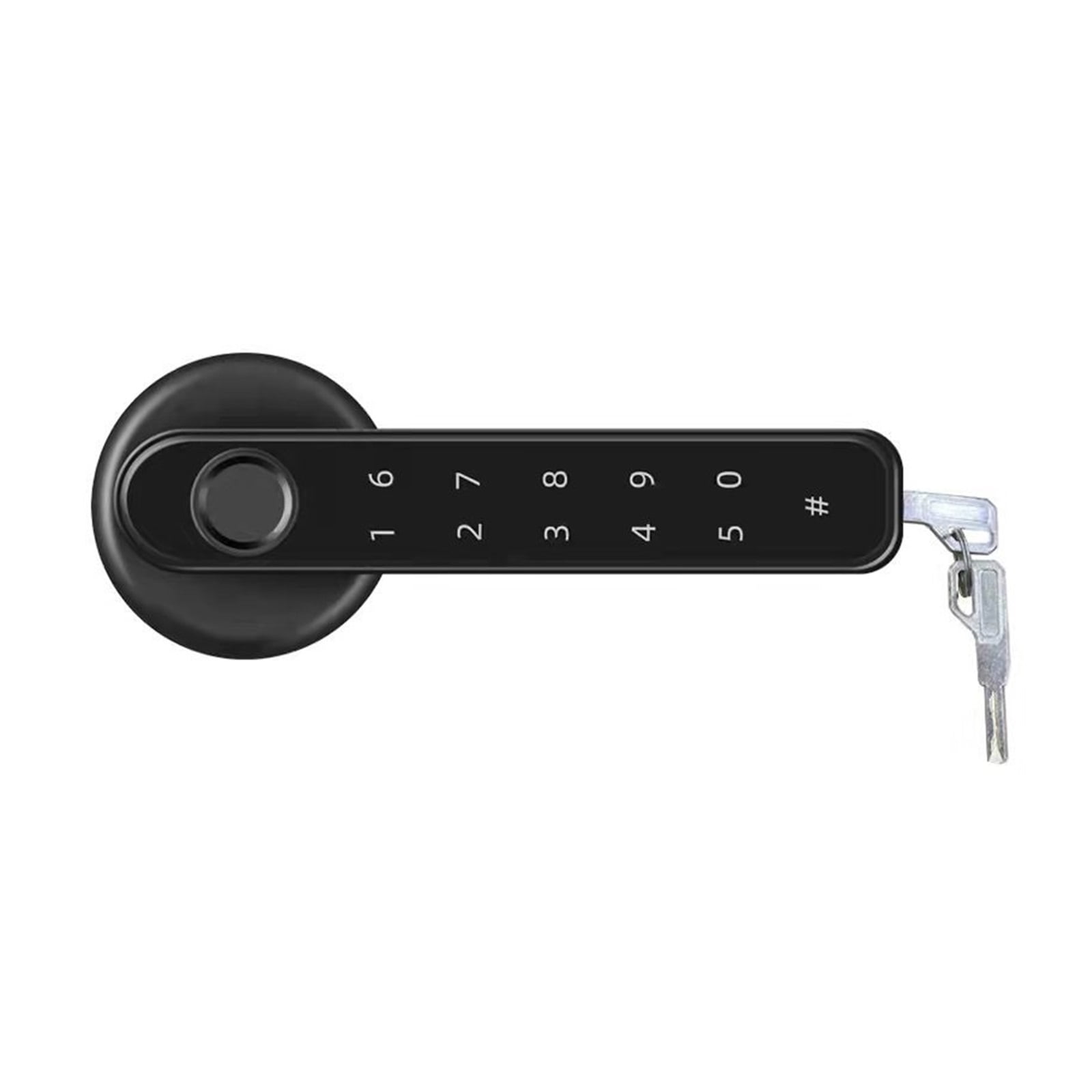 Smart Fingerprint Lock Password IC Card Handle Dead Bolt Home Wooden ...