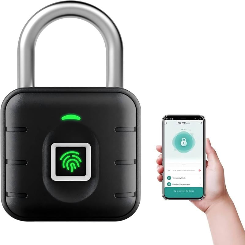 Smart Fingerprint Lock, Rechargeable Smart Bluetooth-compatible Padlock ...