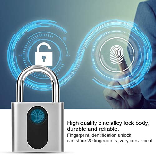 Smart Fingerprint Padlock, Electronic Door Lock Fingerprint Recognition ...