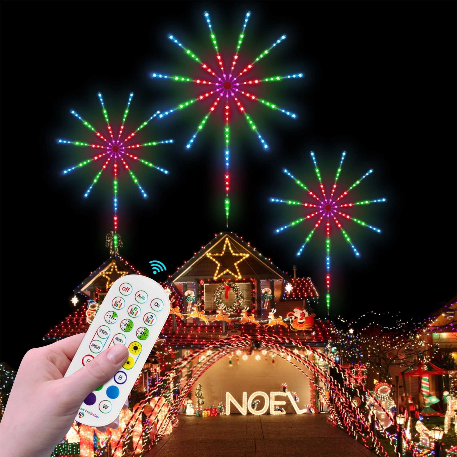 Smart Firework Led Lights Outdoor, Led Sparkler Lights Tall, USB ...
