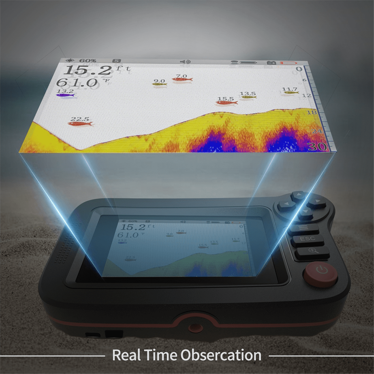 Smart Fish Finder - Portable Fish Finder and Depth Finder for ...