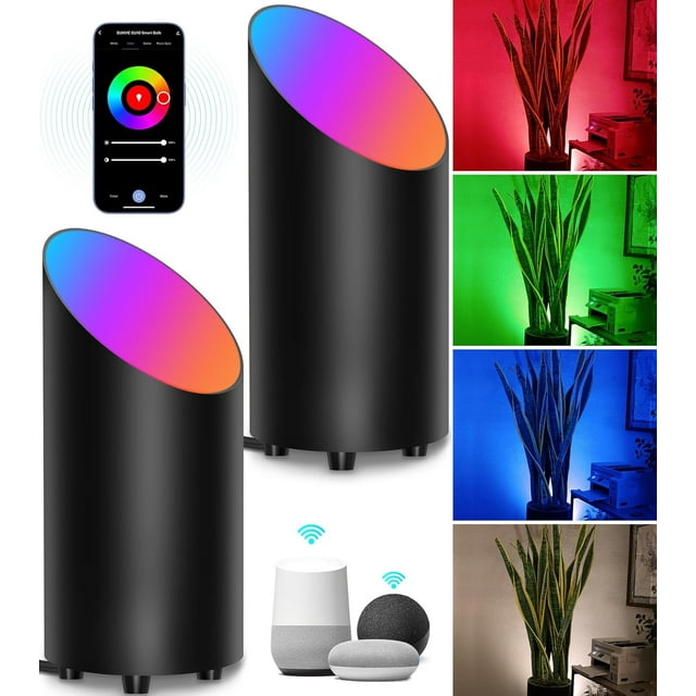 Smart Floor Can Light 5W RGBW Color Changing Up Lights Indoor Spotlight ...