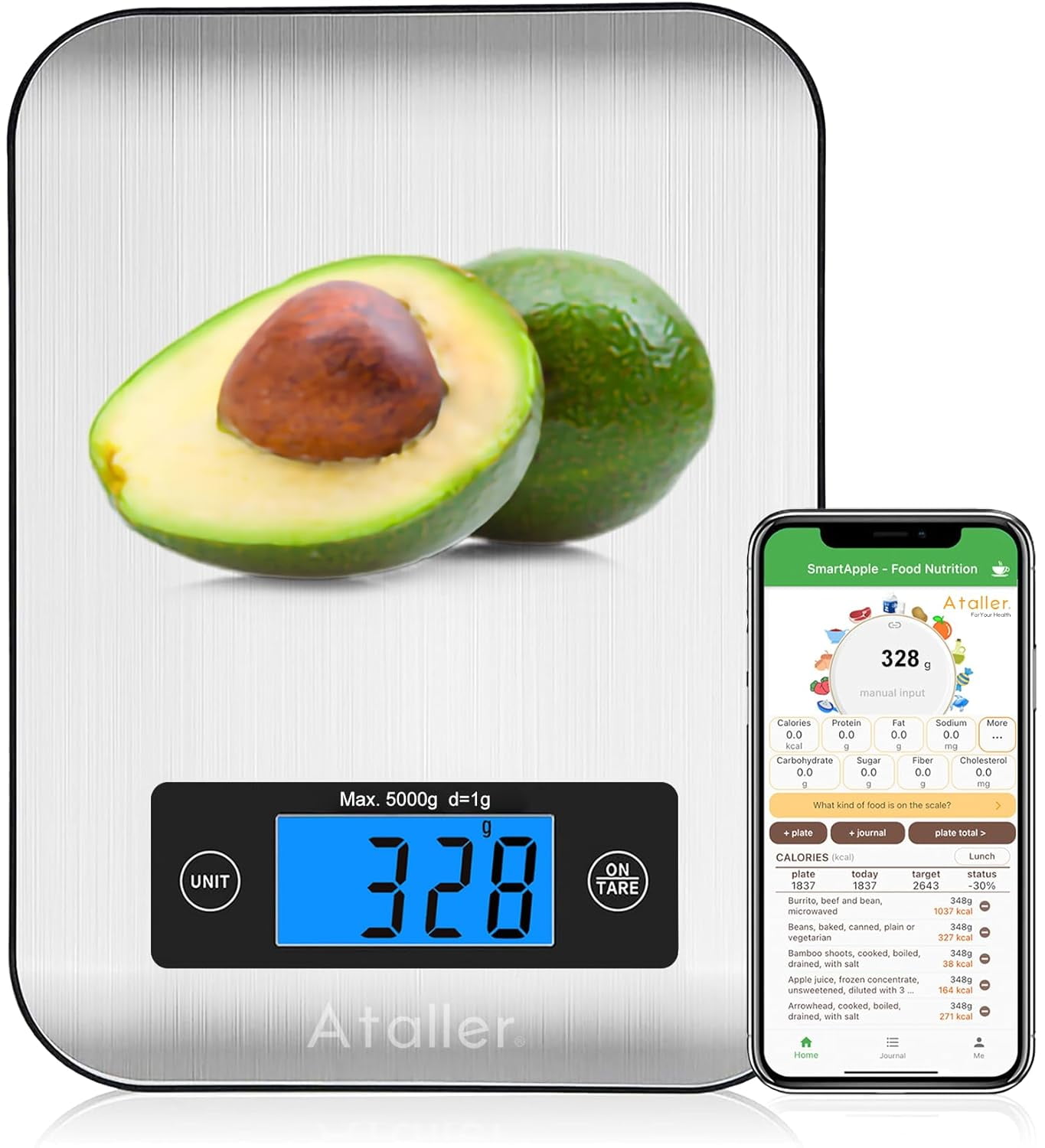 Smart Food Scales with Nutritional Calculator, Smartphone App 26 ...