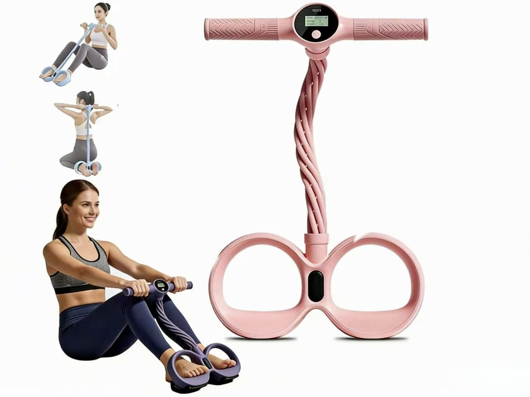 Smart Foot Pedal Resistance Bands with Digital Counter – 6 Tube Full ...