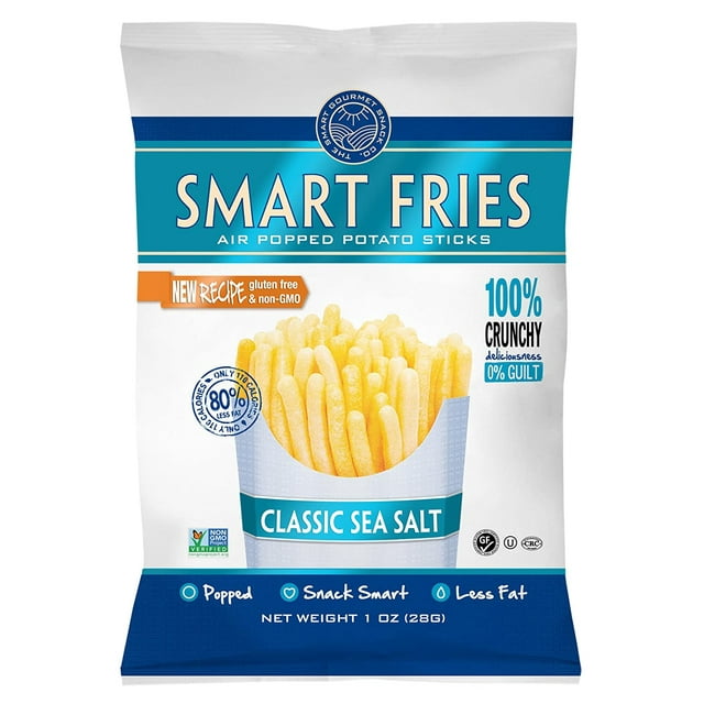 Smart Fries Classic Sea Salt - Air Popped Low Fat Snacks - Gluten Free ...
