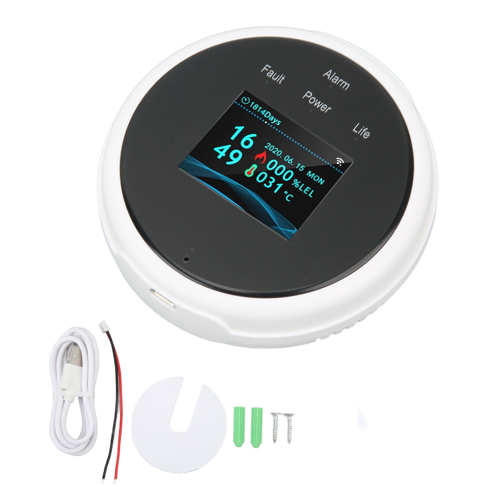 Smart Fuel Gas Leakage Detector WiFi High Sensitivity Red Lighting Gas ...