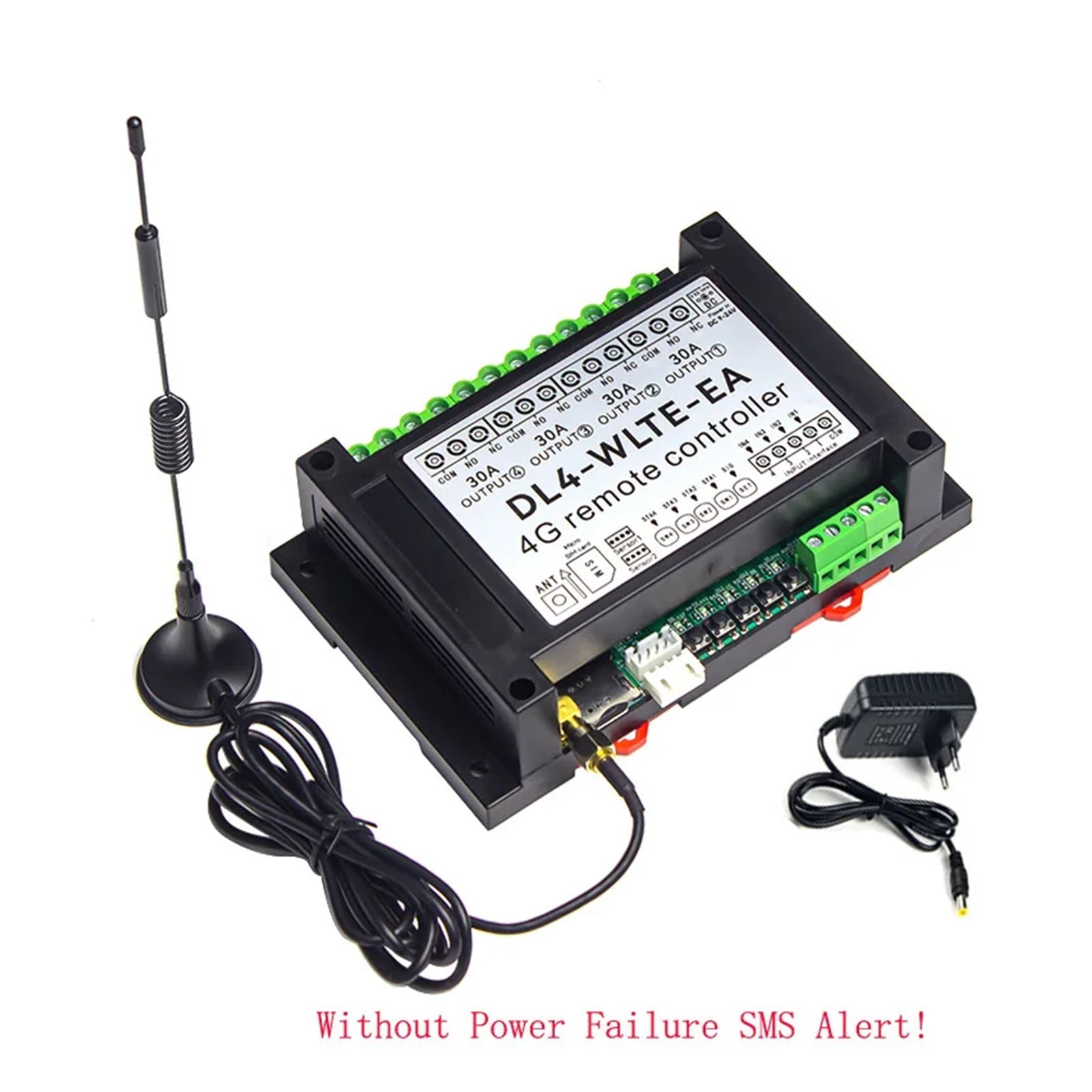 Smart GSM 4G LTE 4Channel Controller DL4 SMS Remote ON/OFF 30A Big ...