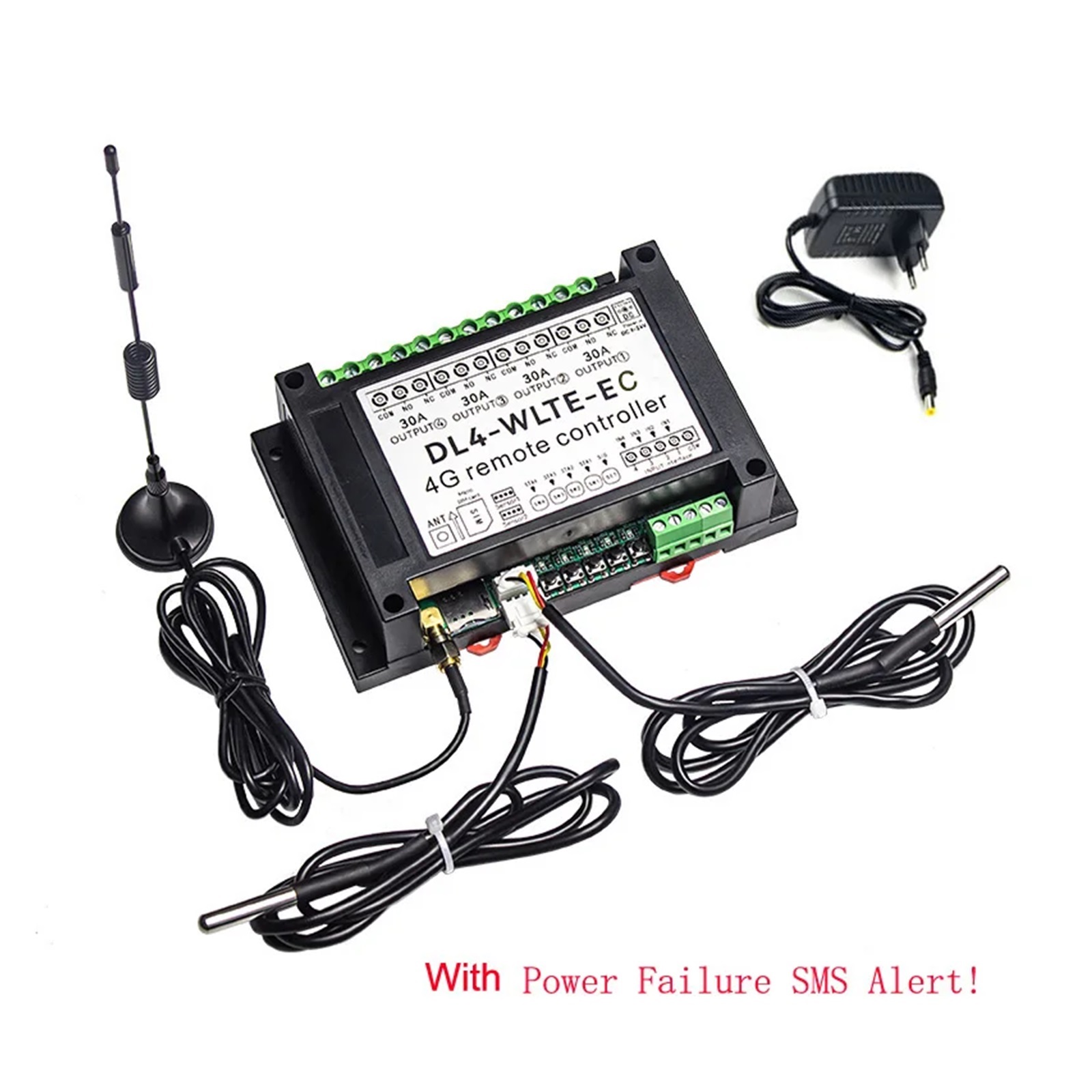 Smart GSM 4G LTE 4Channel Controller DL4 SMS Remote ON/OFF 30A Big ...