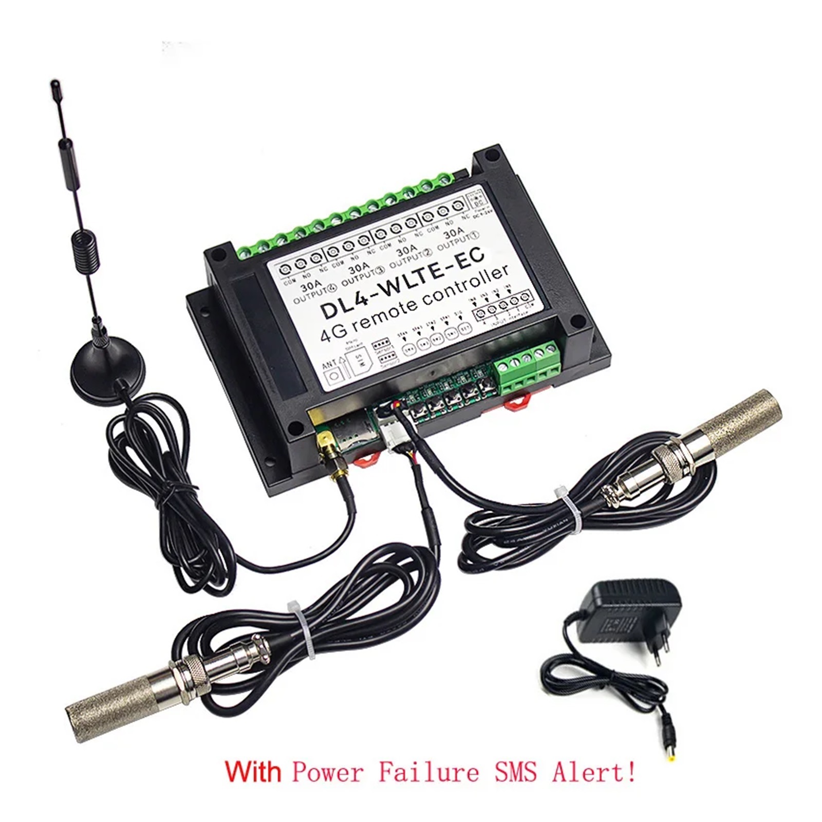 Smart GSM 4G LTE 4Channel Controller DL4 SMS Remote ON/OFF 30A Big ...