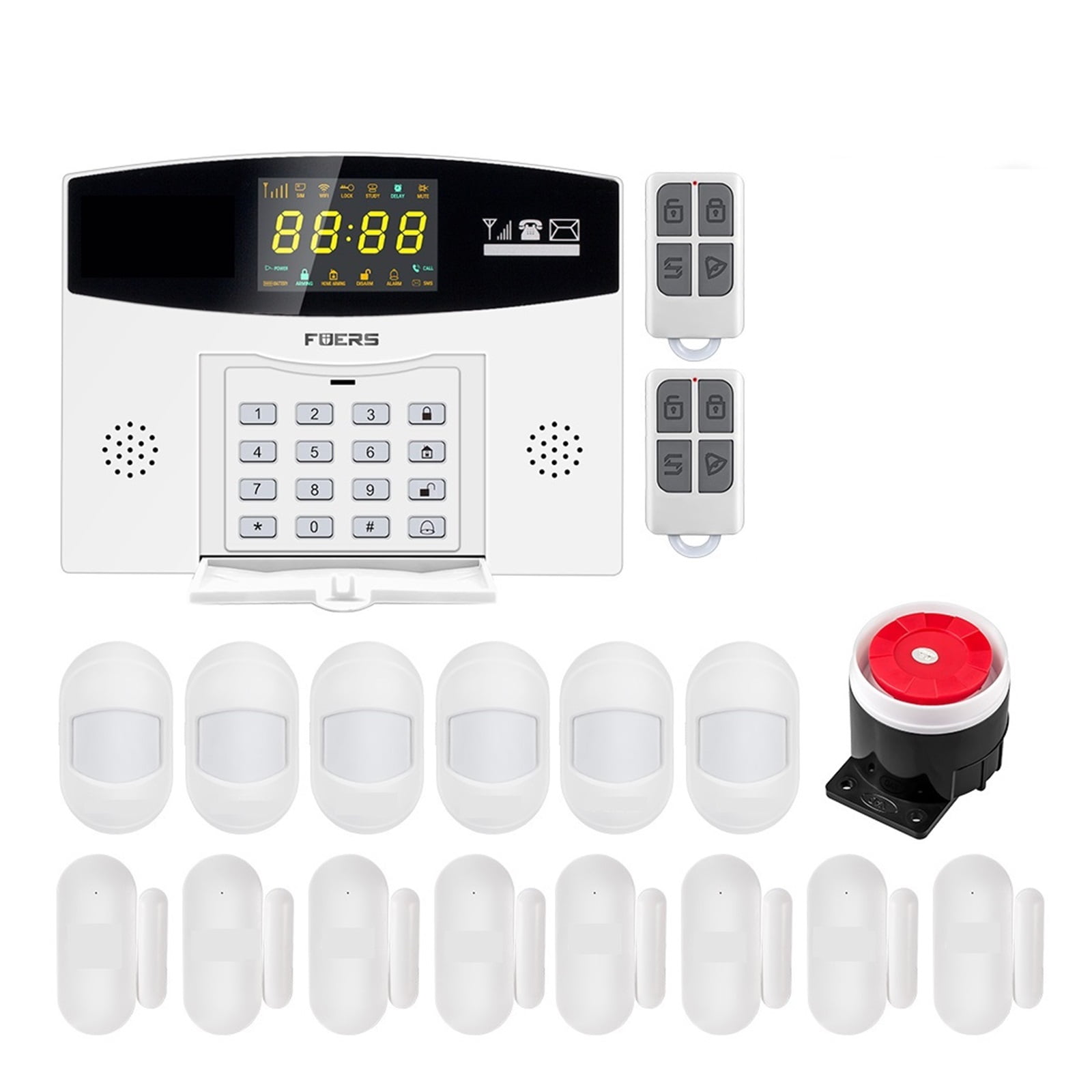 Smart GSM Alarm System Burglar Alarm Smart Home Alarm System Color LCD ...