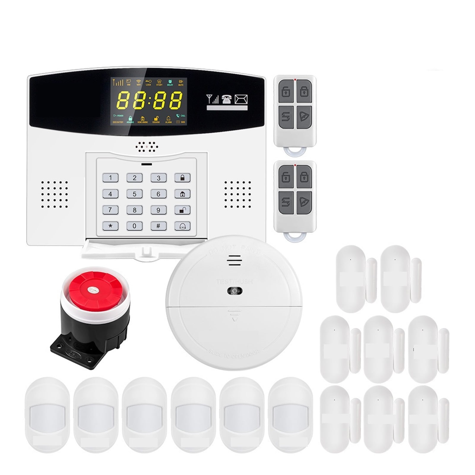 Smart GSM Alarm System Burglar Alarm Smart Home Alarm System Color LCD ...