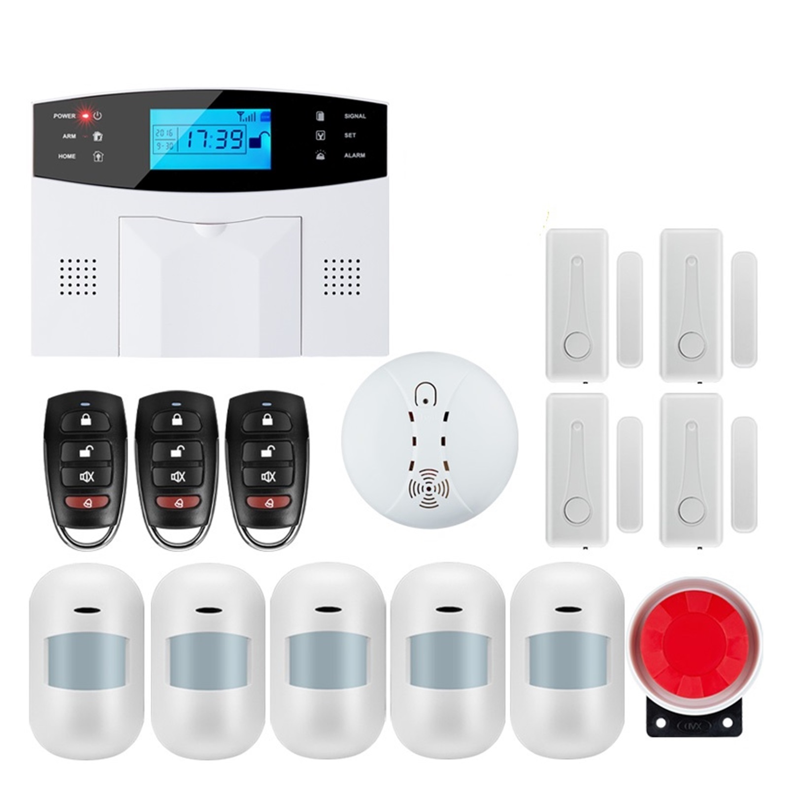 Smart GSM Home Alarm System LCD Keyboard Remote Control APP Control ...